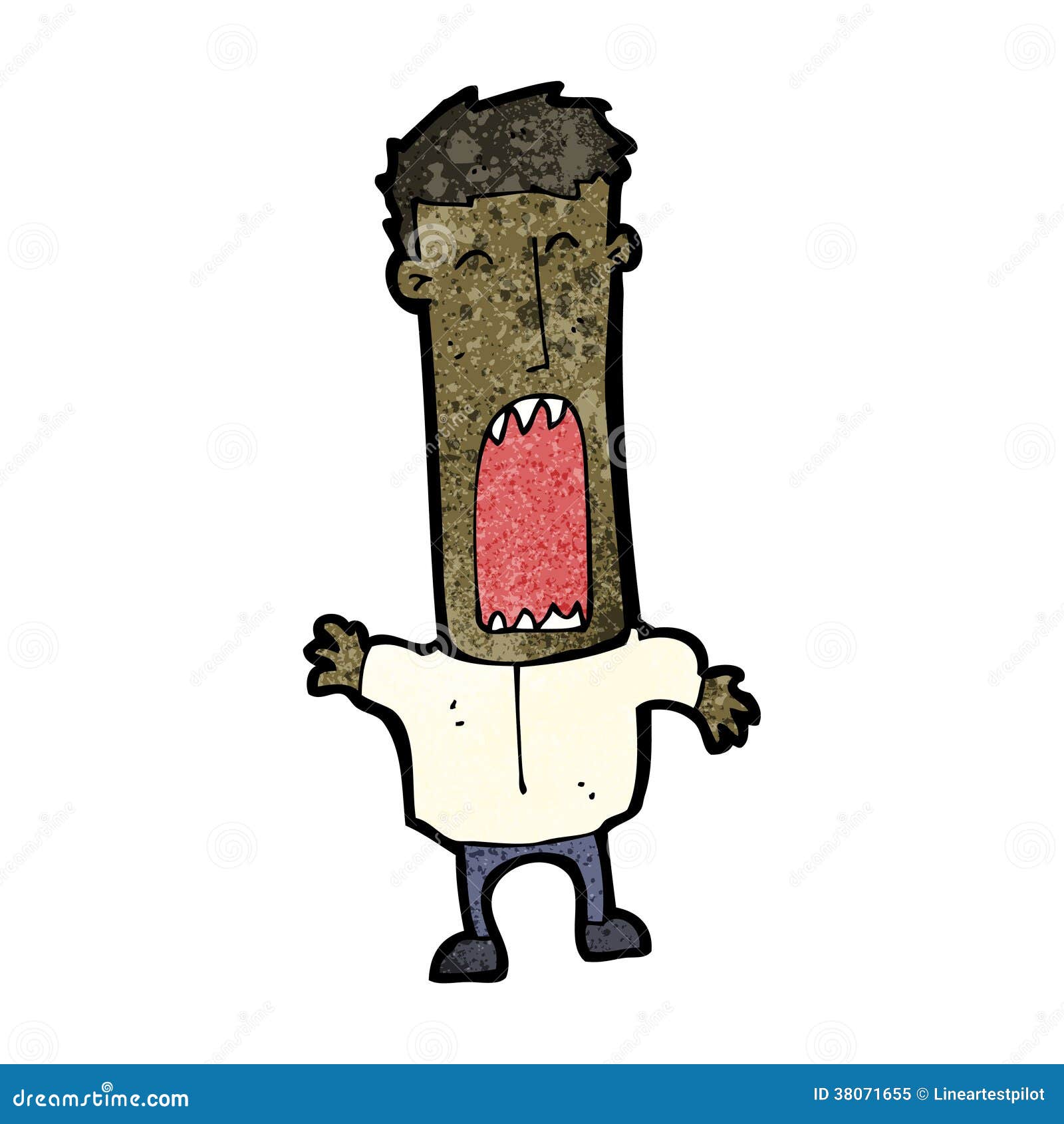 Cartoon screaming man stock vector. Illustration of crazy - 38071655
