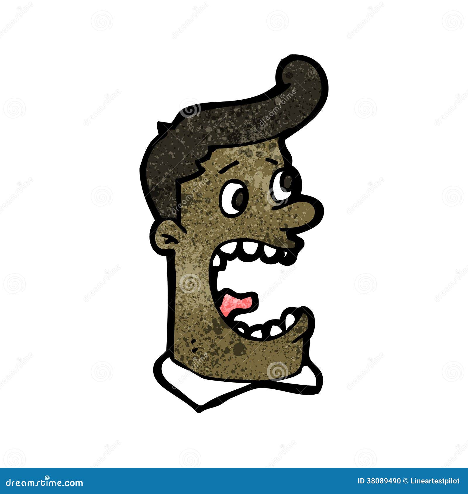 Cartoon screaming man stock vector. Illustration of doodle - 38089490