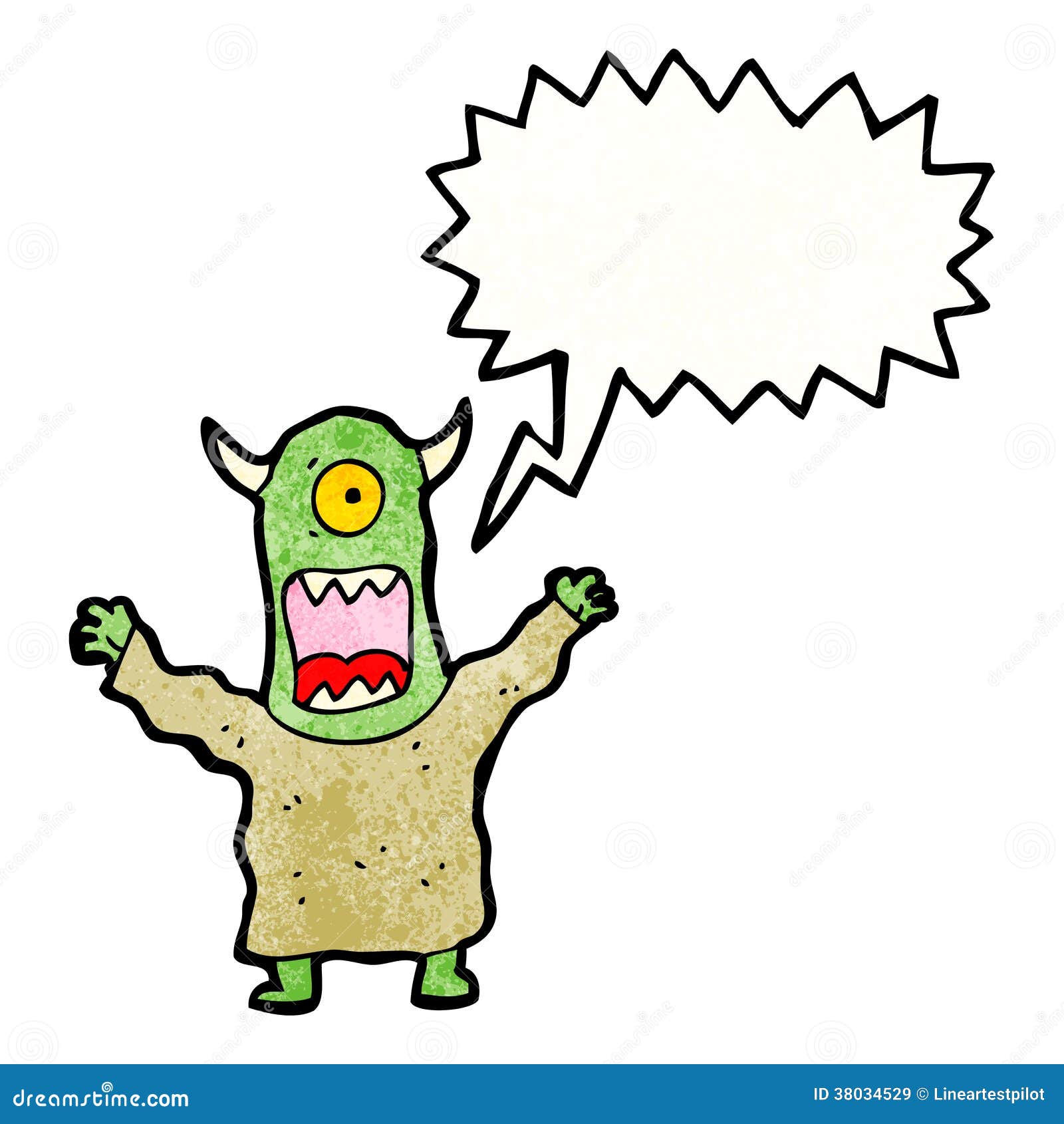 Cartoon Screaming Monster | CartoonDealer.com #38034529