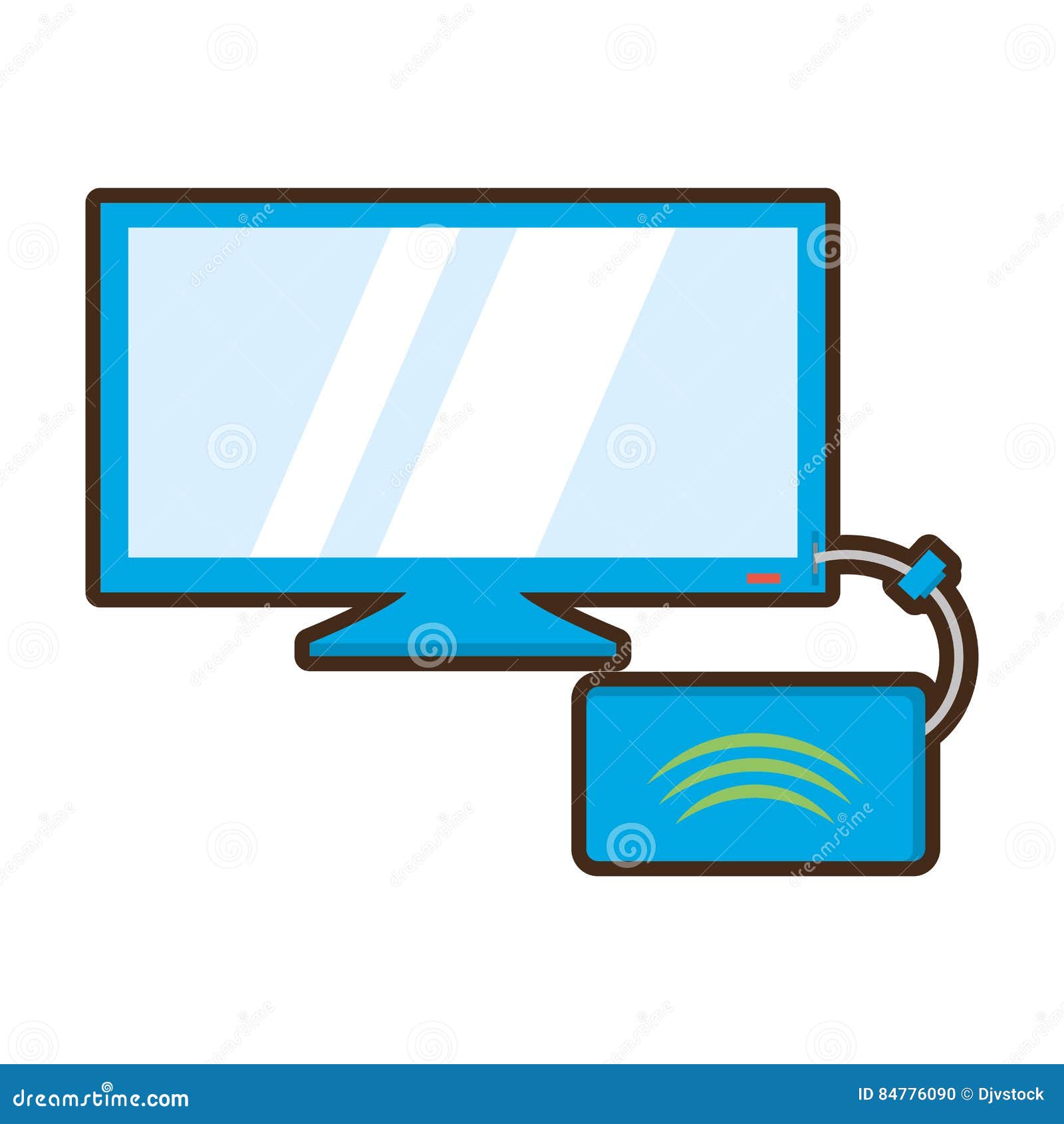 Cartoon Screen Icon Emoji Isolated Illustration Stock Photo ...