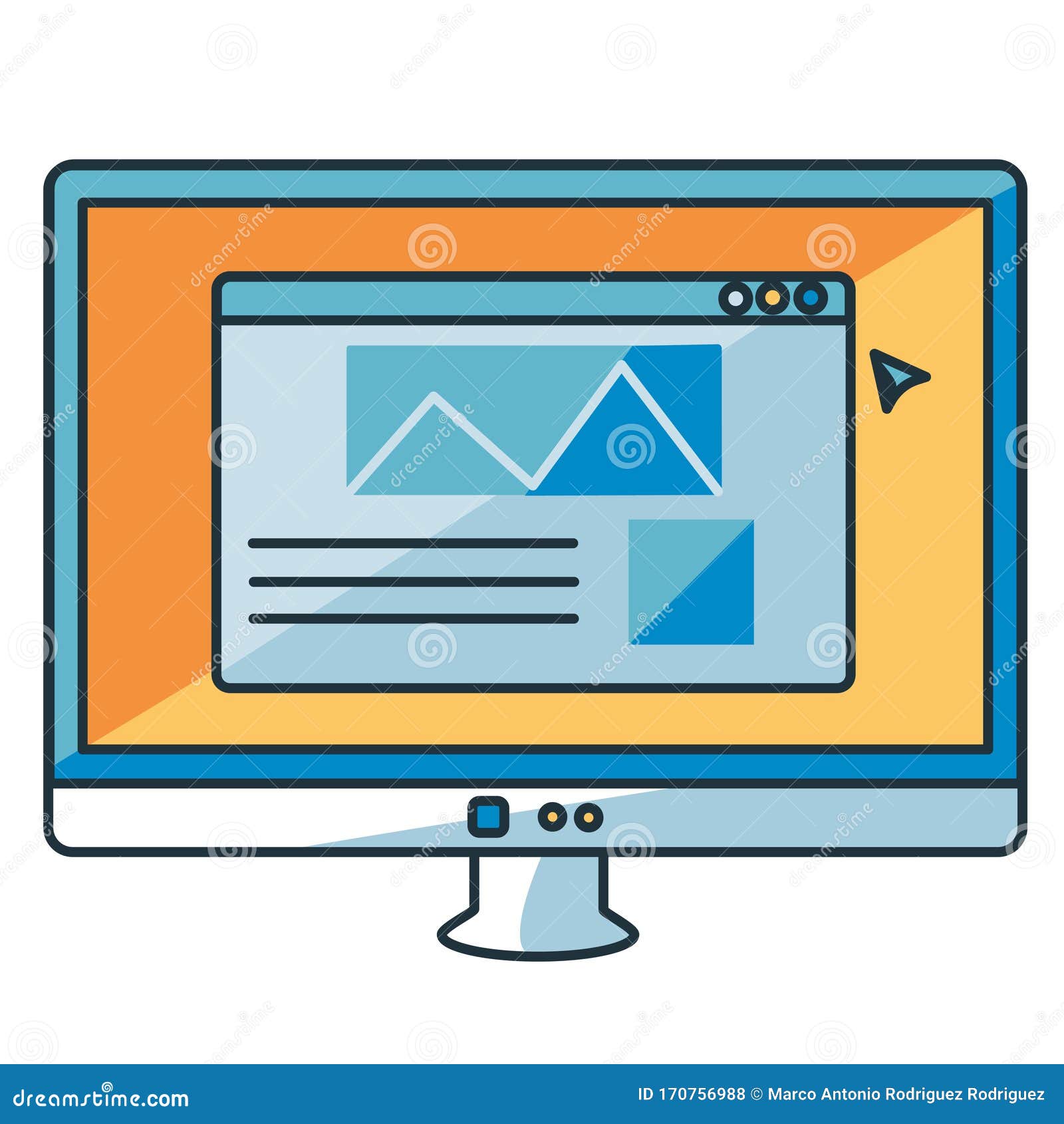 Cartoon Screen Icon Emoji Isolated Illustration Stock Photo ...