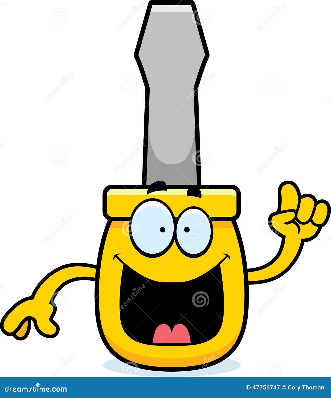 Cartoon Screwdriver Idea stock vector. Illustration of flat - 47756747