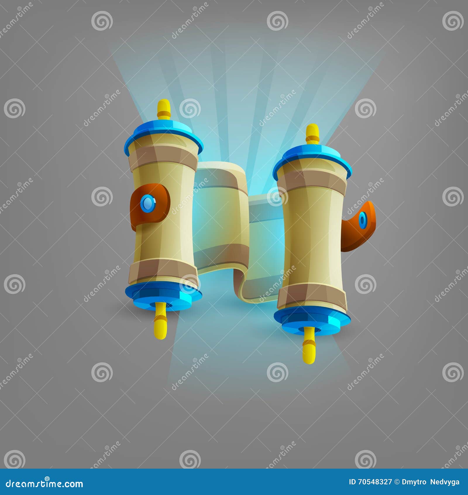 Cartoon scroll icon. stock vector. Illustration of isolated - 70548327