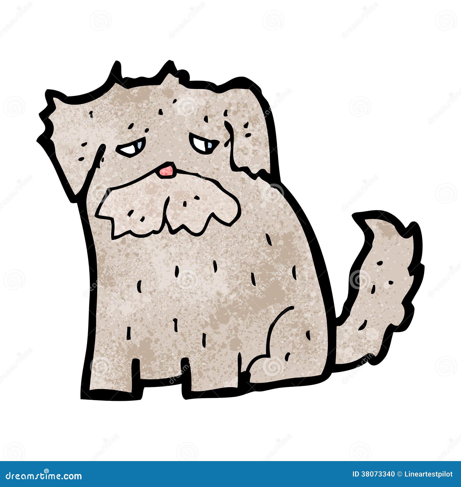 Cartoon scruffy dog stock illustration. Illustration of grunge - 38073340
