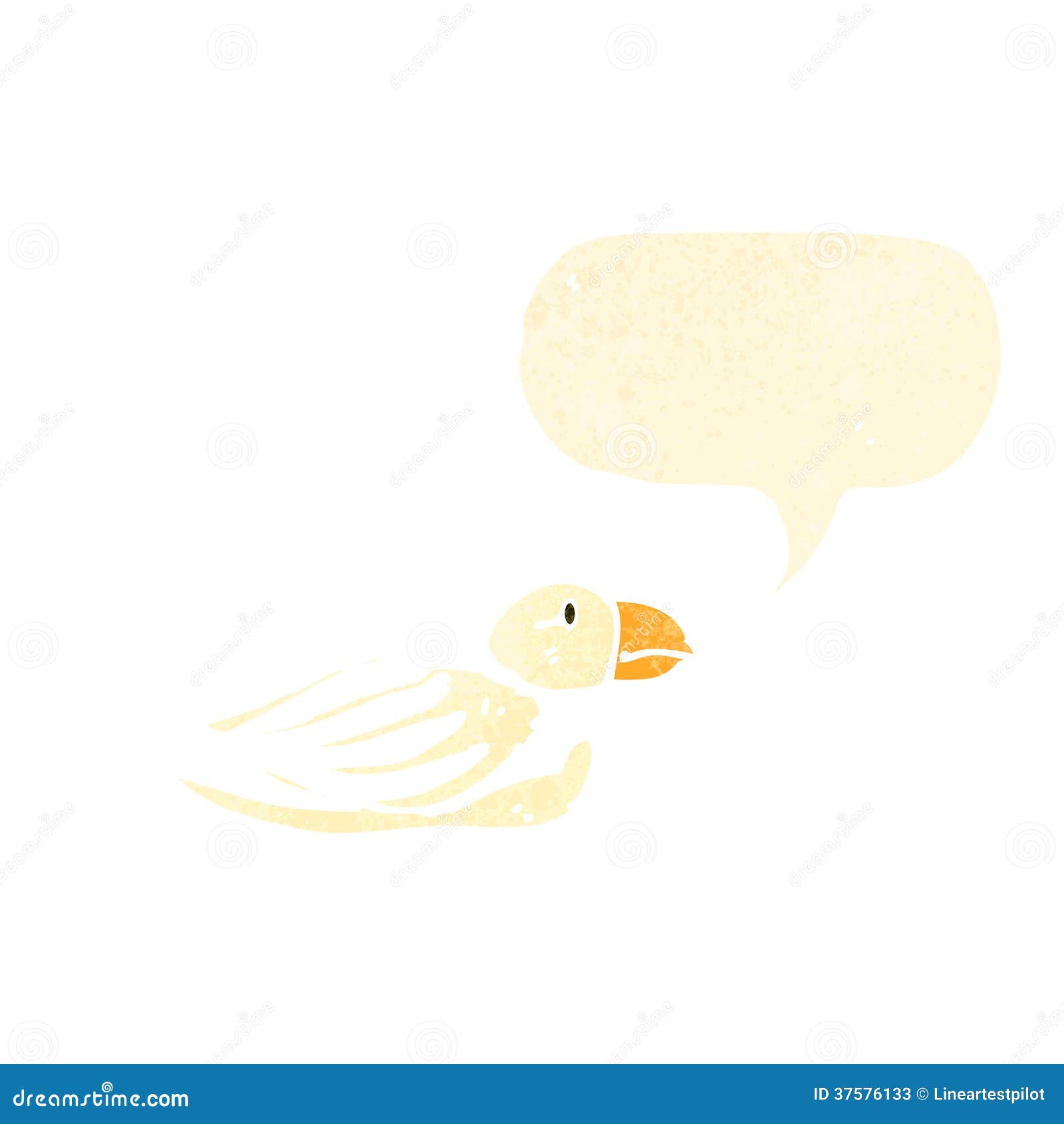 Cartoon sea bird stock vector. Illustration of retro - 37576133