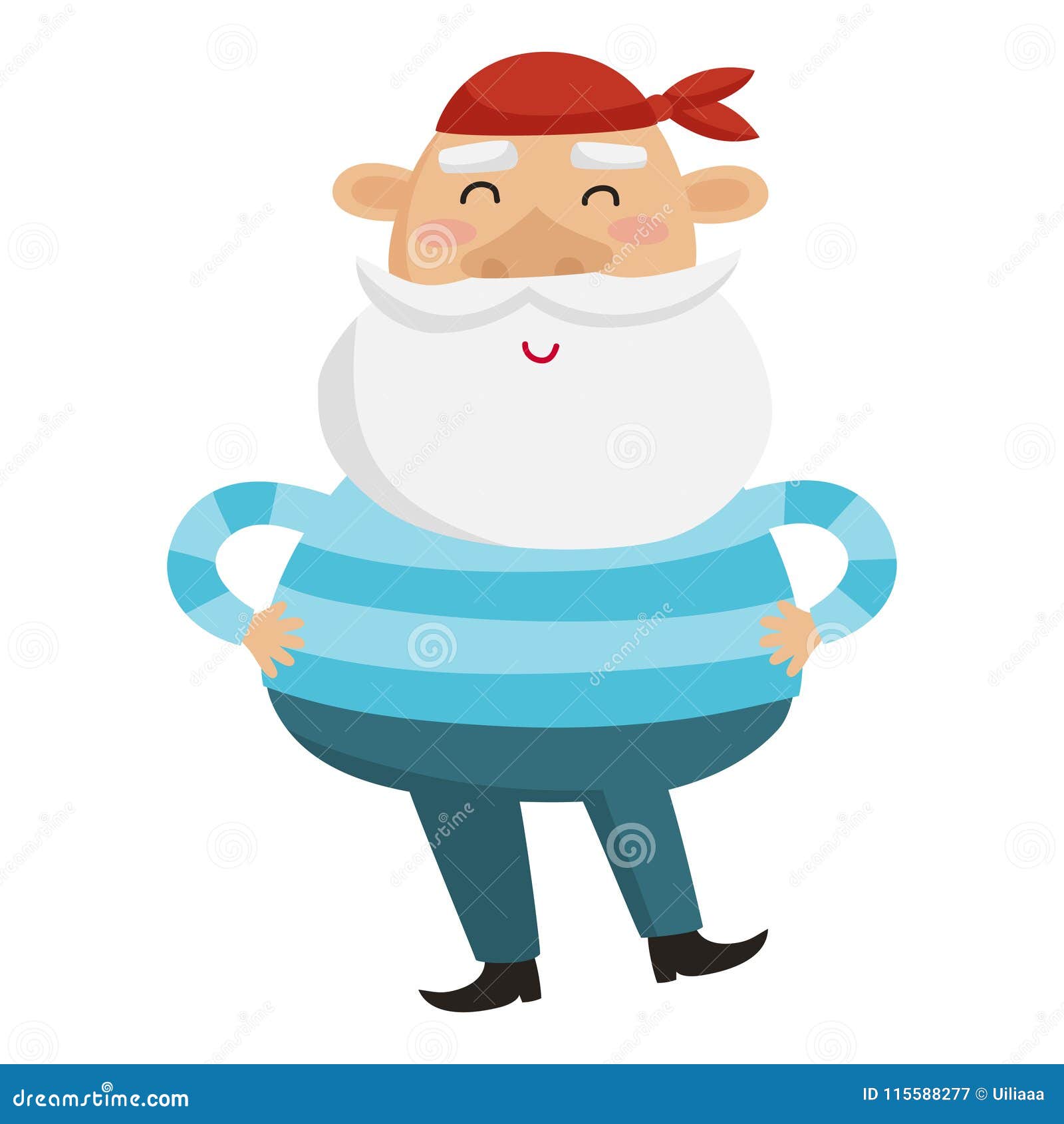 Cartoon Sea Captain. Vector Illustration. Stock Vector - Illustration ...