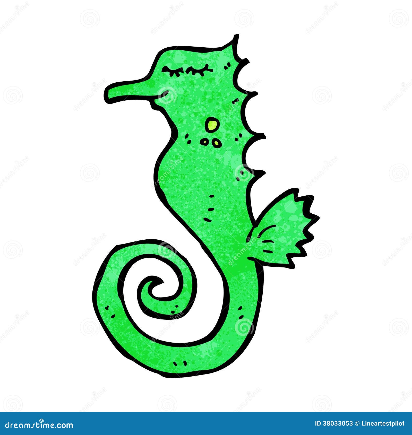 Cartoon seahorse stock vector. Illustration of cute, artwork - 38033053