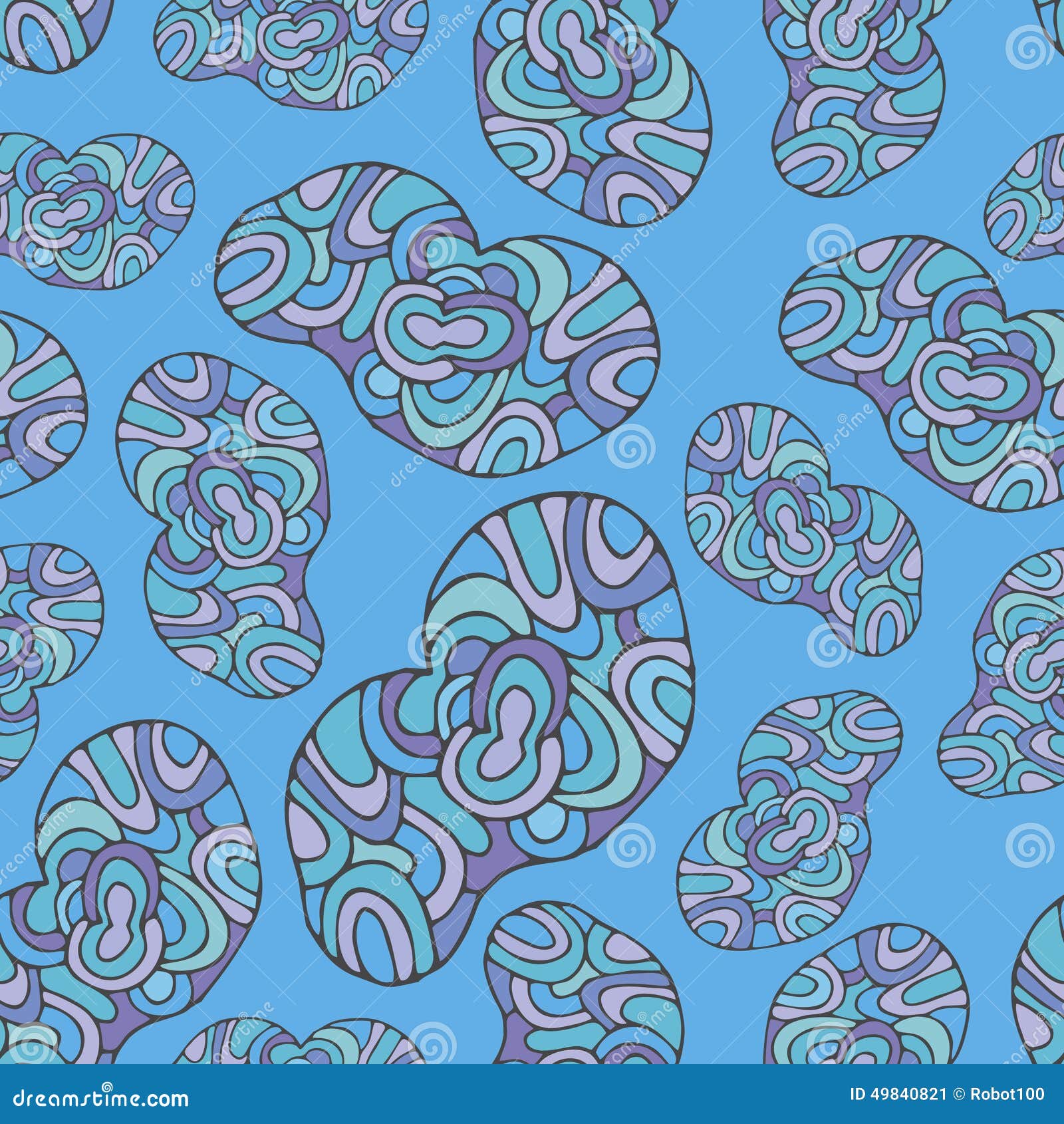 Cartoon Seamless Cloud Pattern Stock Vector - Illustration of ...