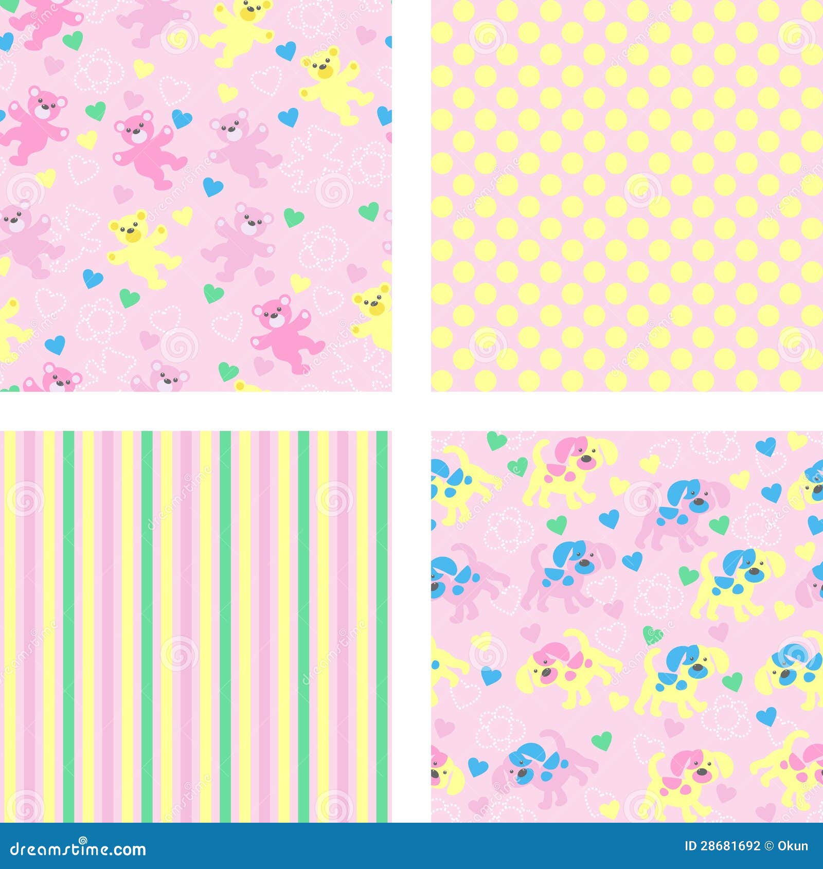 Cartoon Seamless Pattern for Children Background Stock Vector ...