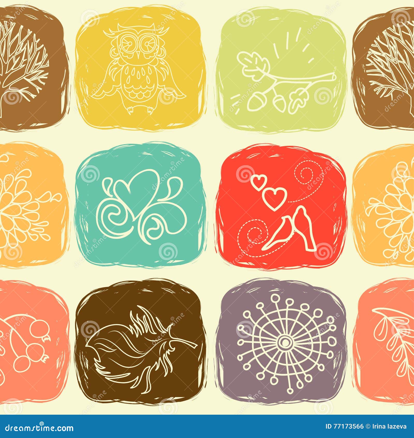 Cartoon Seamless Pattern for Cute Wallpapers Stock Vector ...