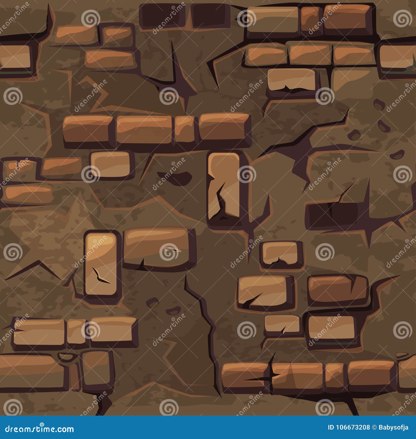 Cartoon Texture Of Chocolate Donut Glazing. Rectangular Colorful ...