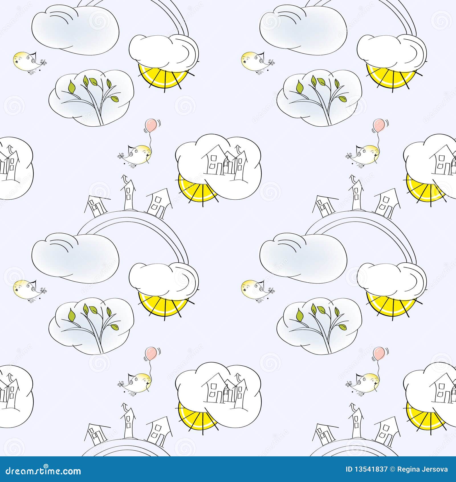 Cartoon seamless wallpaper stock vector. Illustration of abstract ...