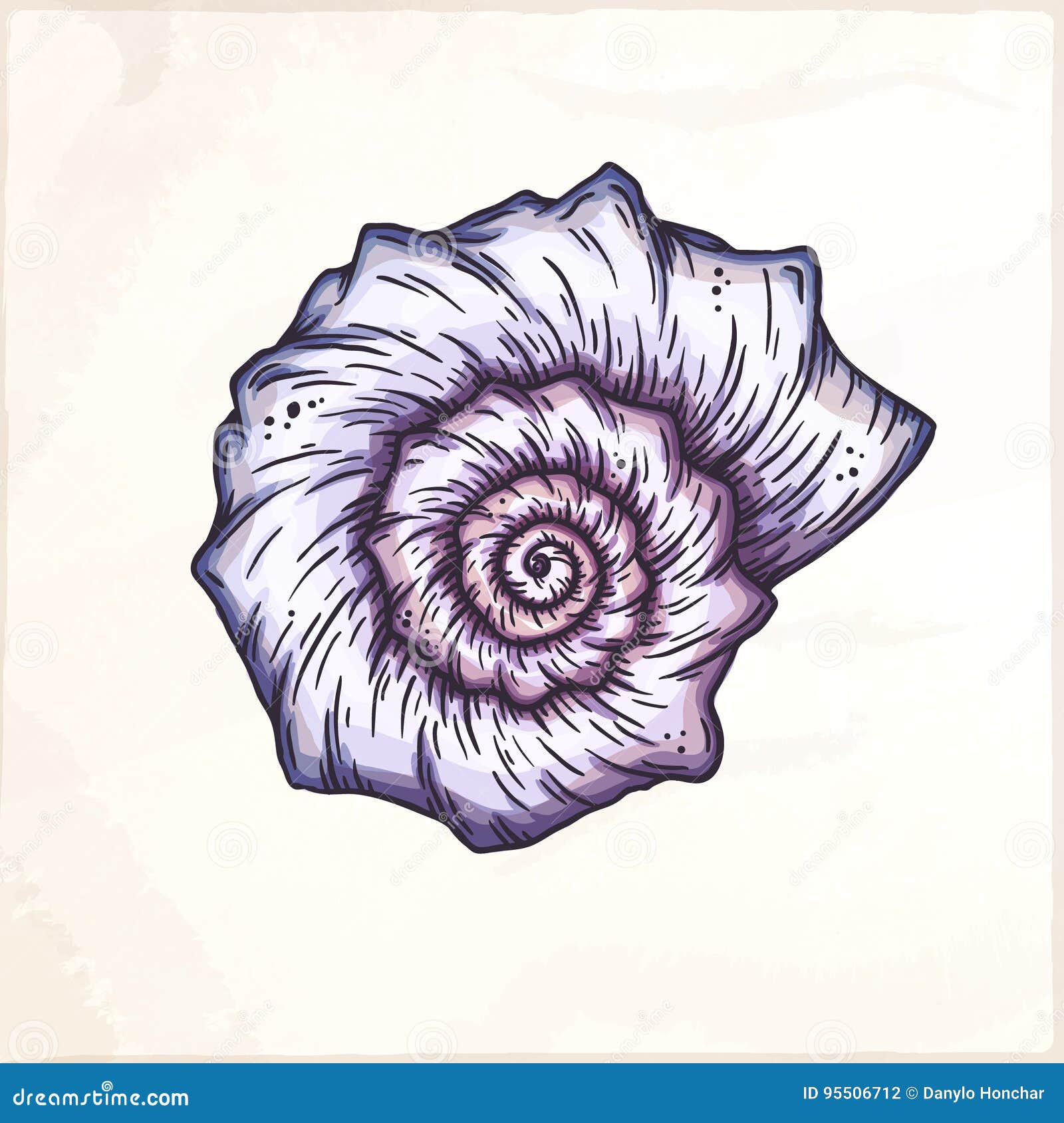 Cartoon Seashell With A Pearl. Seashell. Vector Illustration Of A Clam ...