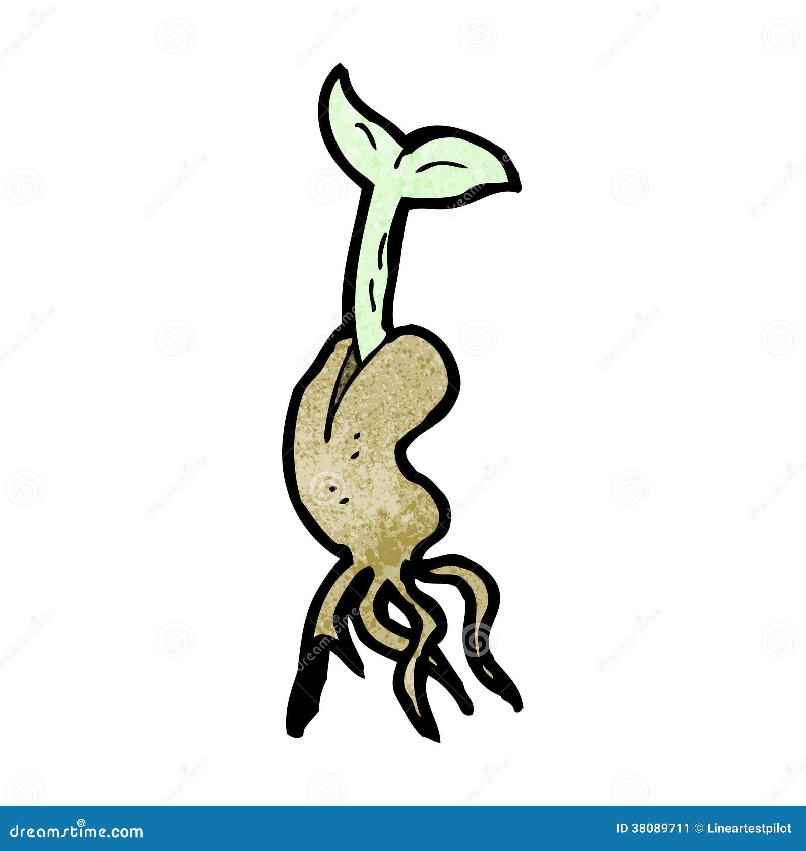 Cartoon seedling stock vector. Illustration of doodle - 38089711