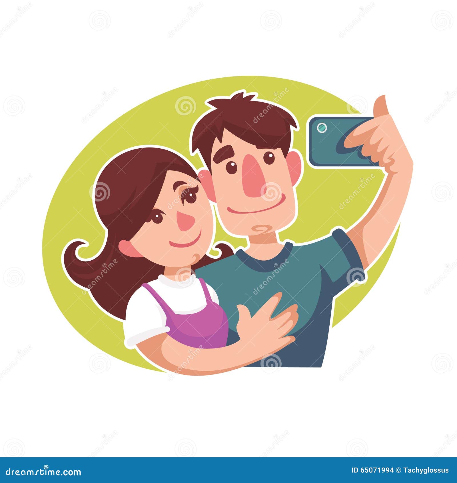 Cartoon selfy stock vector. Illustration of funny, cool - 65071994