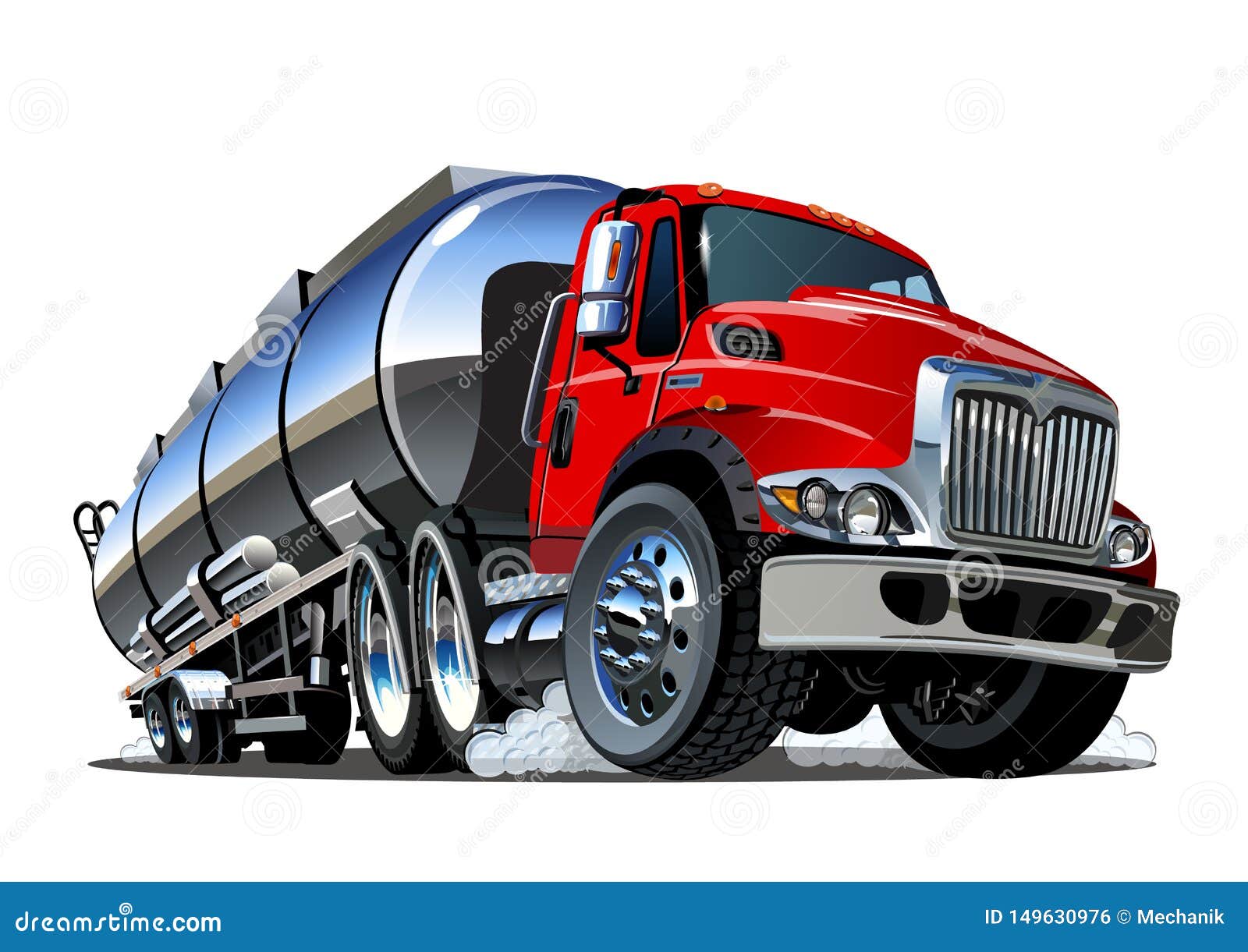 Cartoon Tanker Truck Side Royalty-Free Stock Photography ...