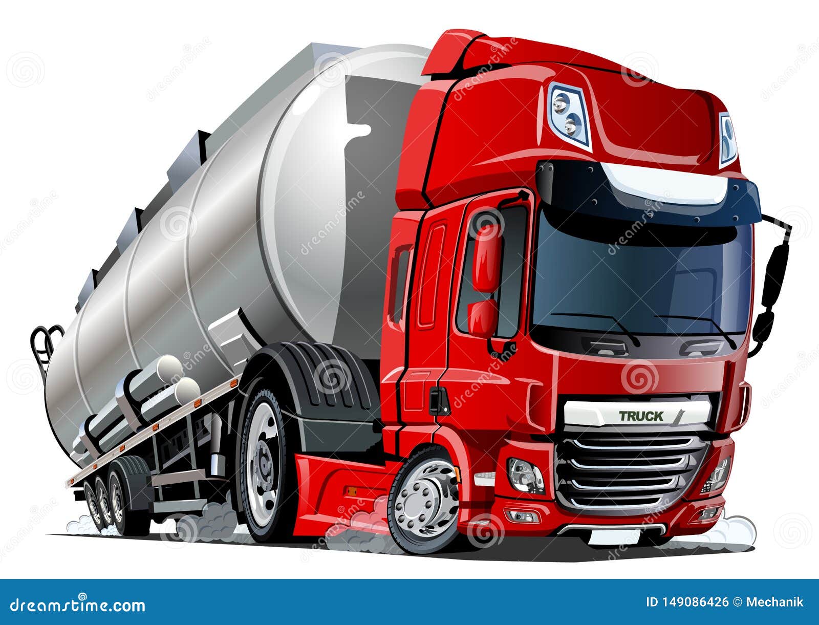 Semi Tanker Truck Cartoon Illustration | CartoonDealer.com #325077843