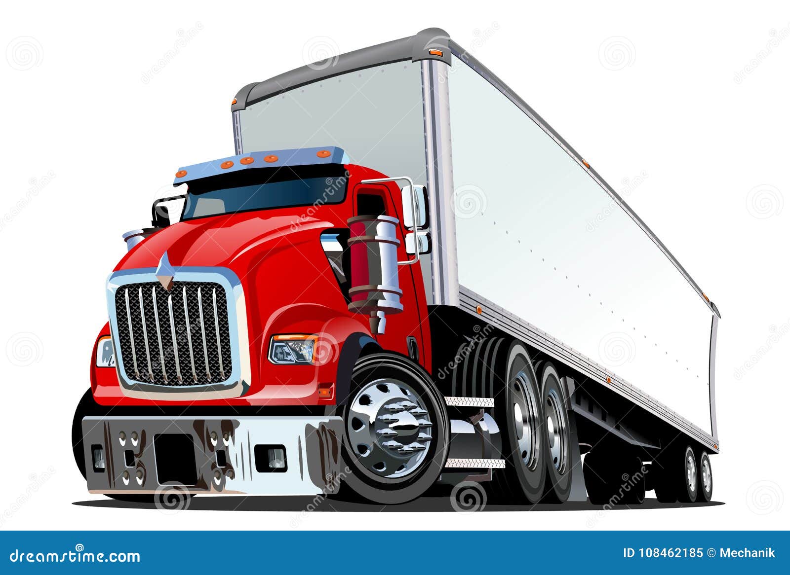 Cartoon Semi Truck Stock Illustrations – 552 Cartoon Semi Truck Stock ...