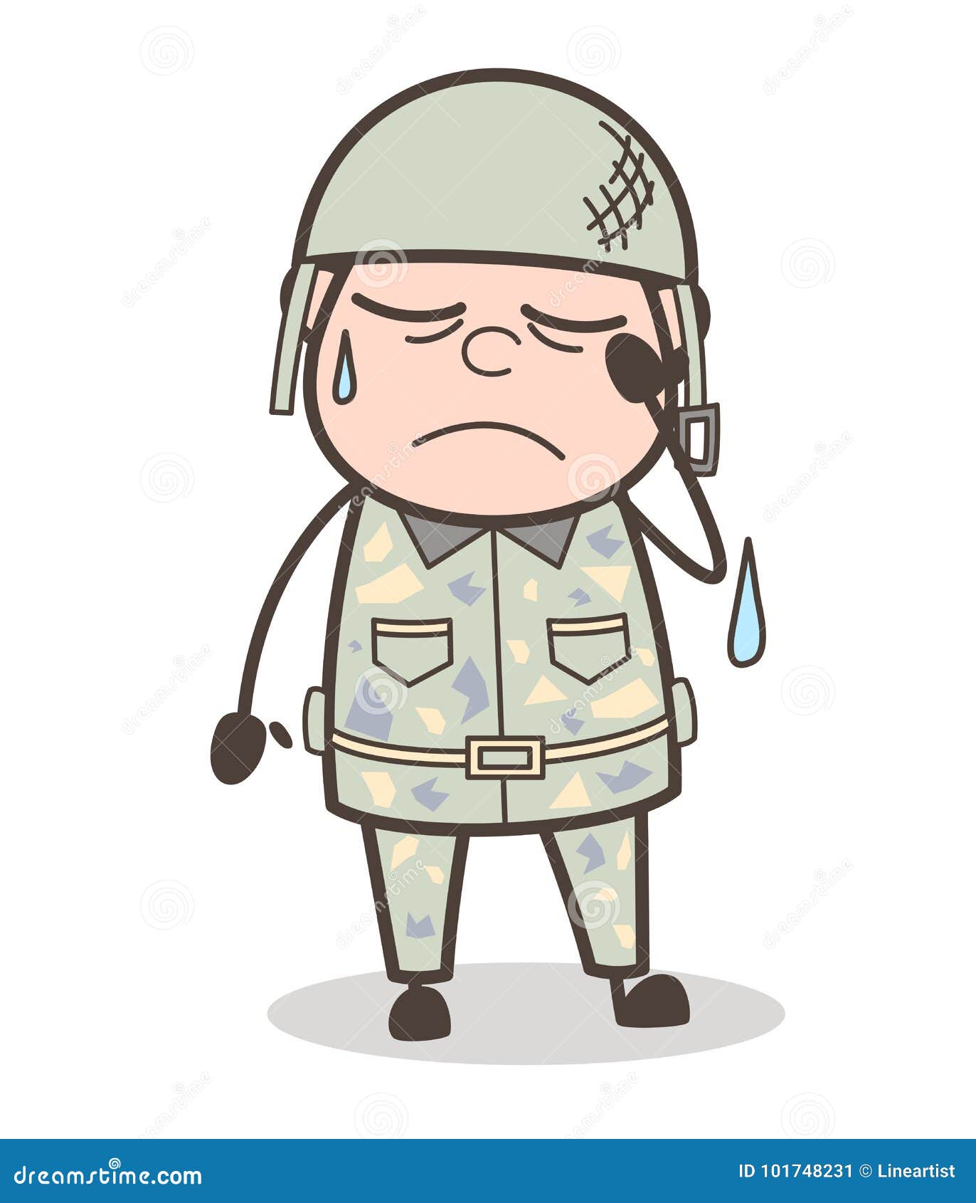 Cartoon Sergeant Smiling Face Stock Photo | CartoonDealer.com #102552960