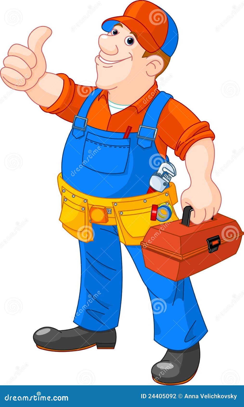 Cartoon serviceman stock vector. Illustration of male - 24405092