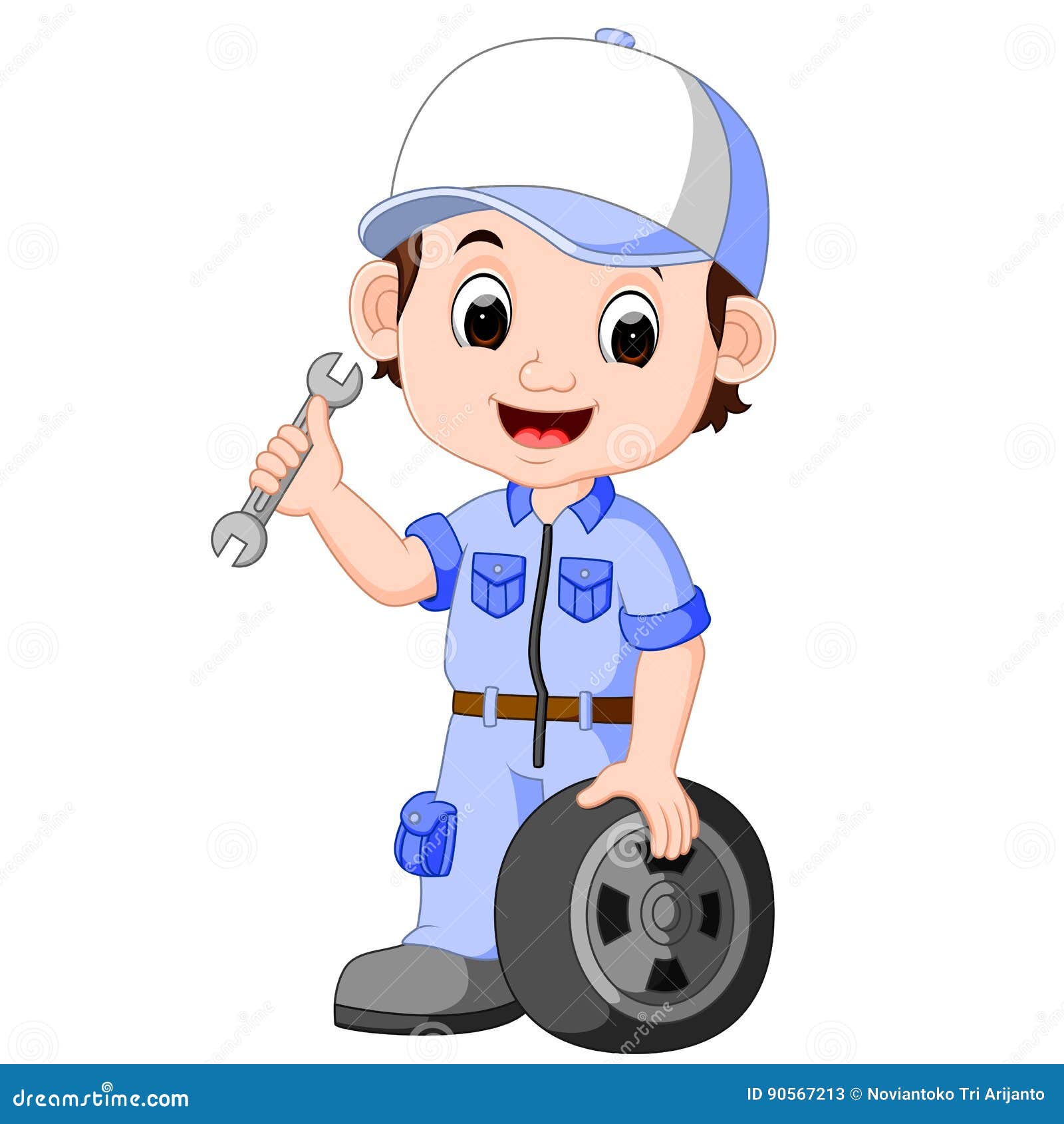 Cartoon serviceman stock vector. Illustration of serviceman - 90567213