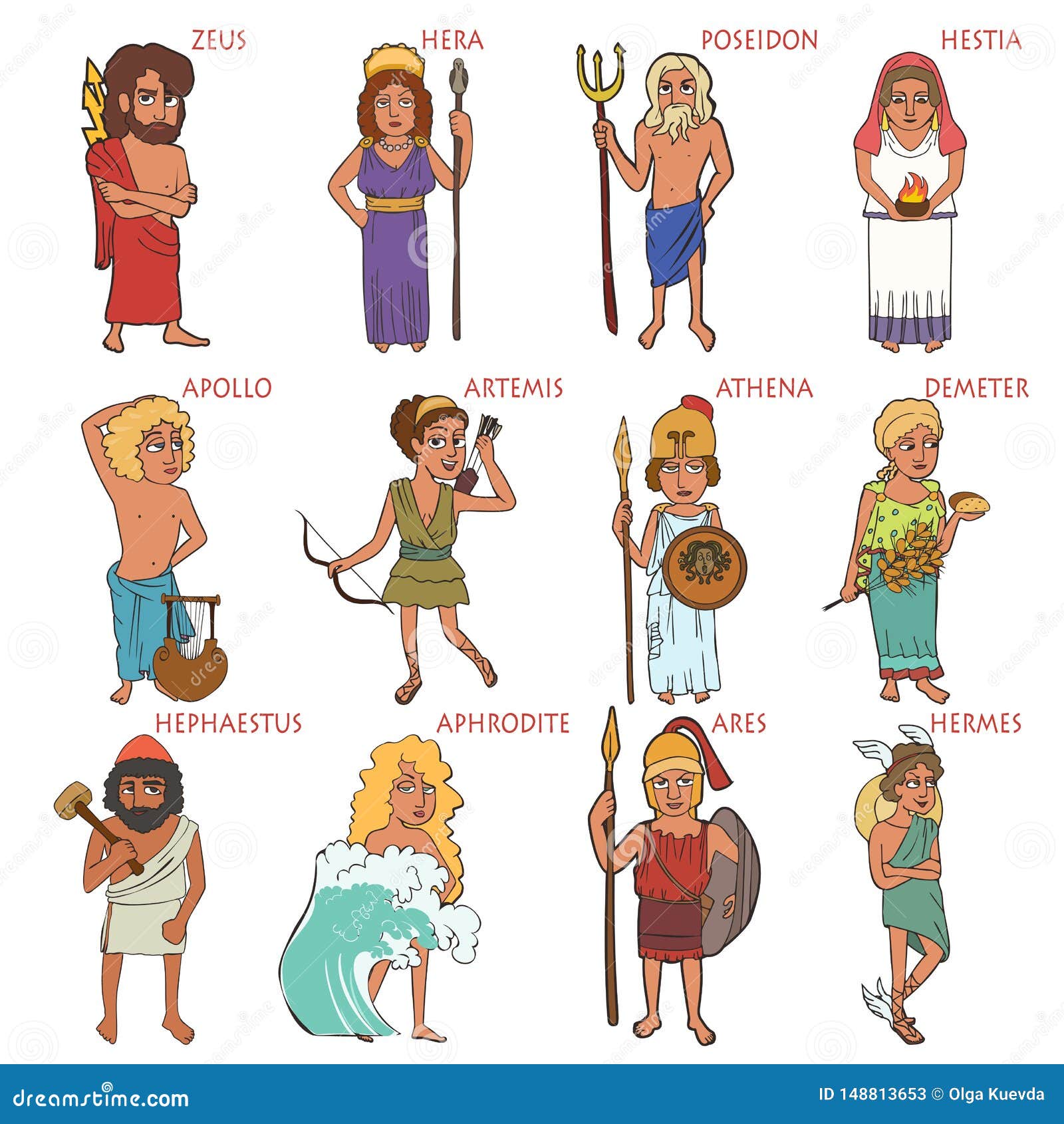 Cartoon Set of Ancient Greek Gods Stock Vector - Illustration of greece ... Cartoon Set of Ancient Greek Gods Stock Vector - Illustration of greece ...