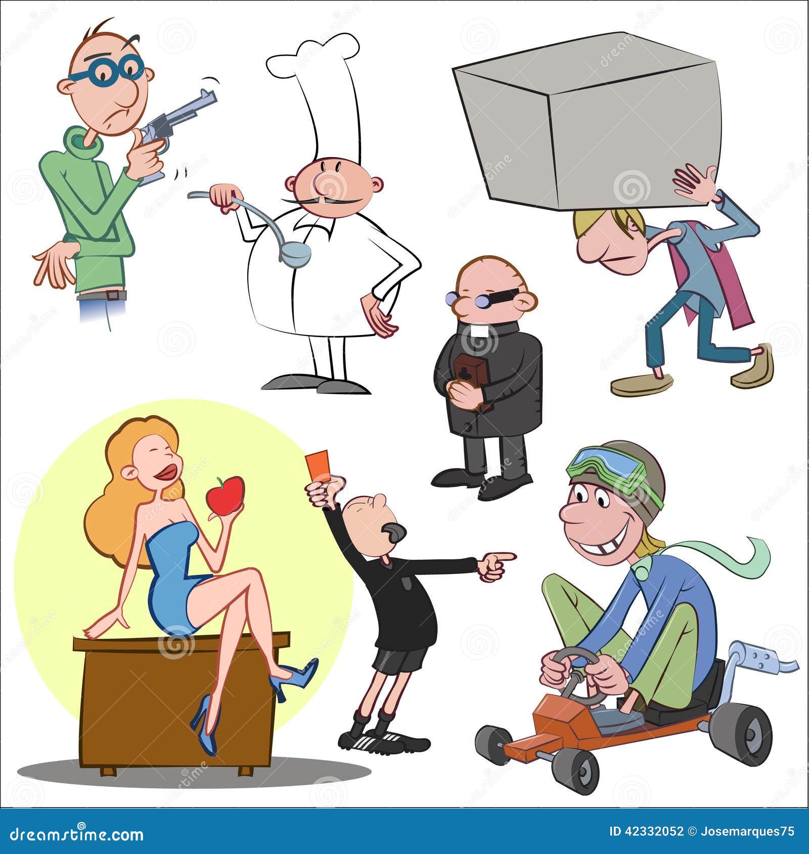 Cartoon set, illustration stock vector. Illustration of teacher - 42332052