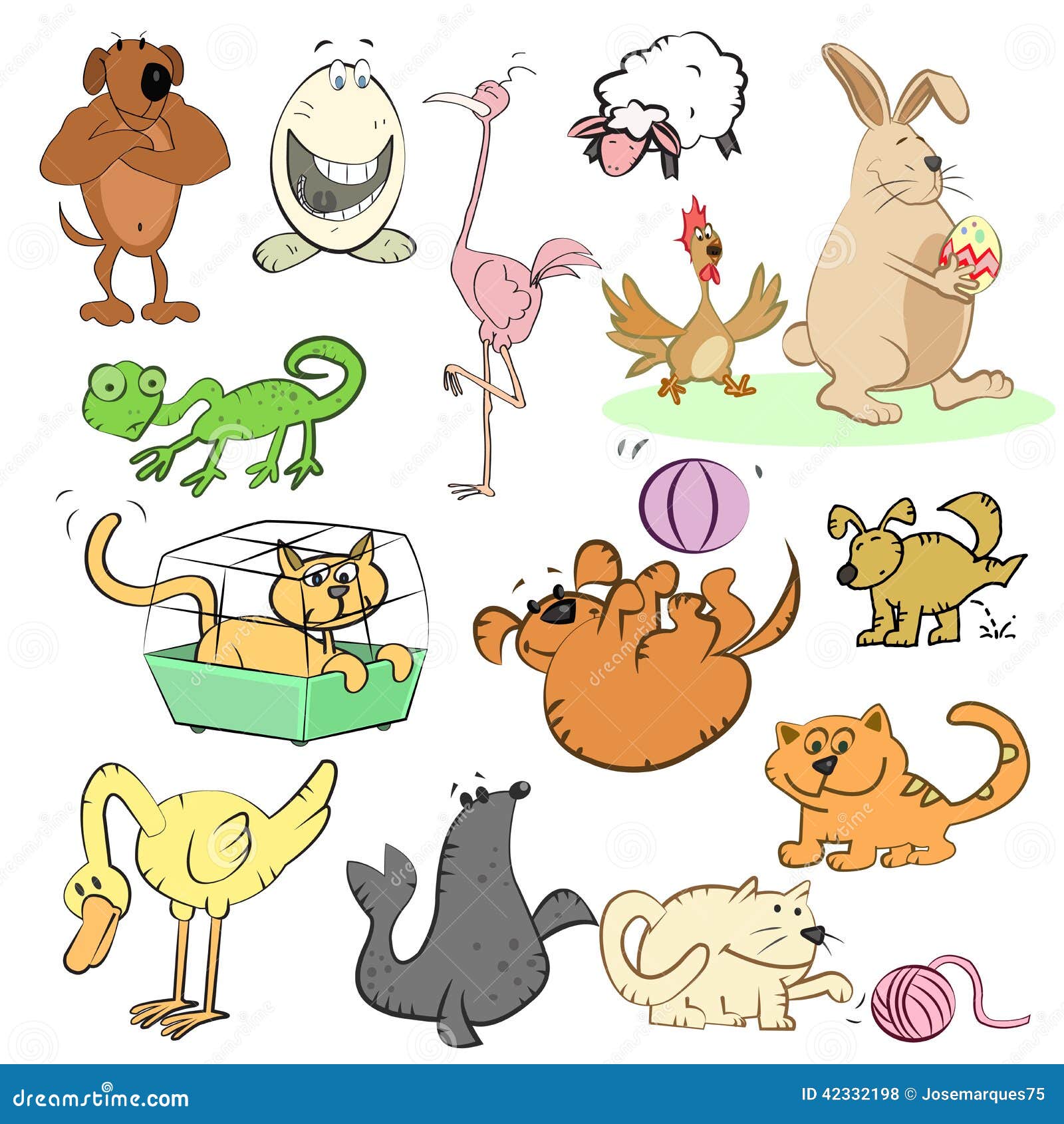 Cartoon set, illustration stock vector. Illustration of pointing - 42332198