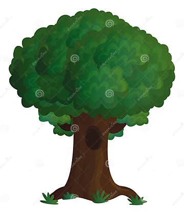 Cartoon Set of Nature Element - Tree - Isolated Stock Vector ...