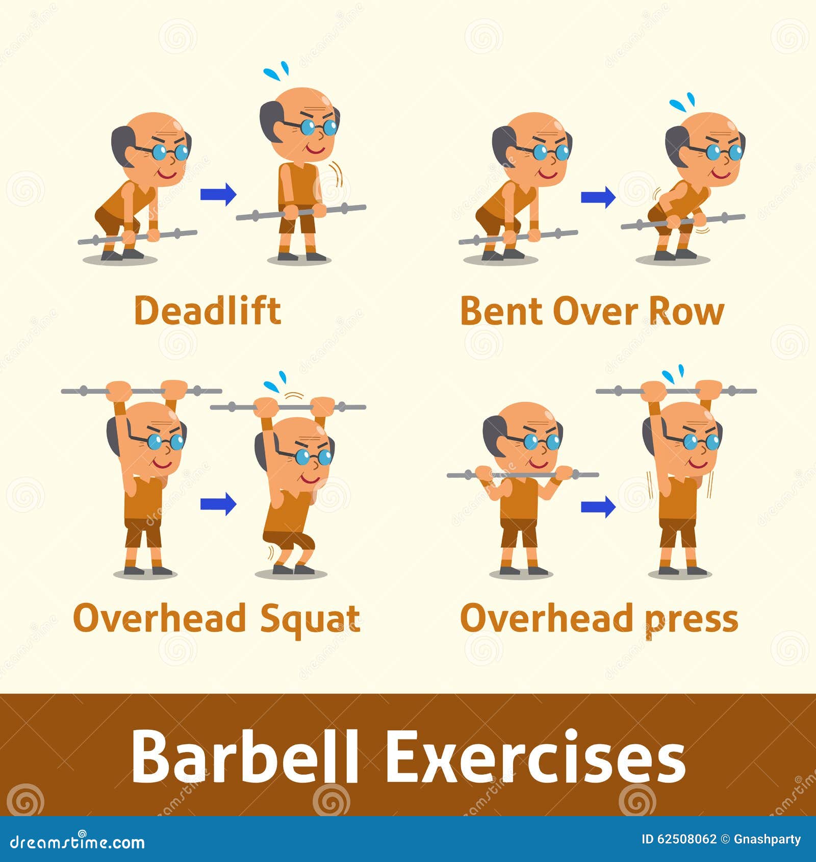 Barbell Exercise Guide Linear Icon Vector Illustration | CartoonDealer ...