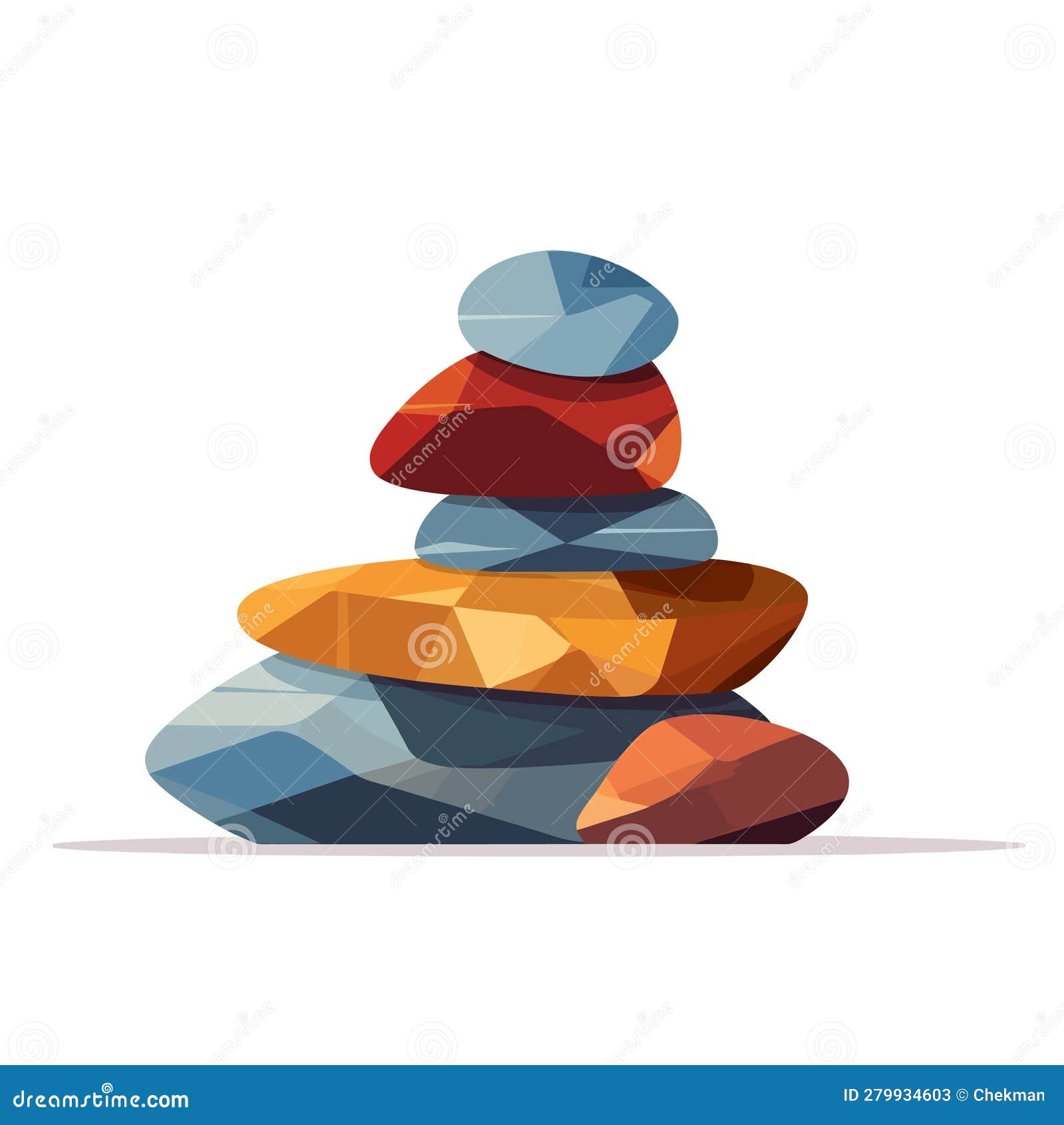 Cartoon Set of Stones. Colorful Stones Stock Vector - Illustration of ...