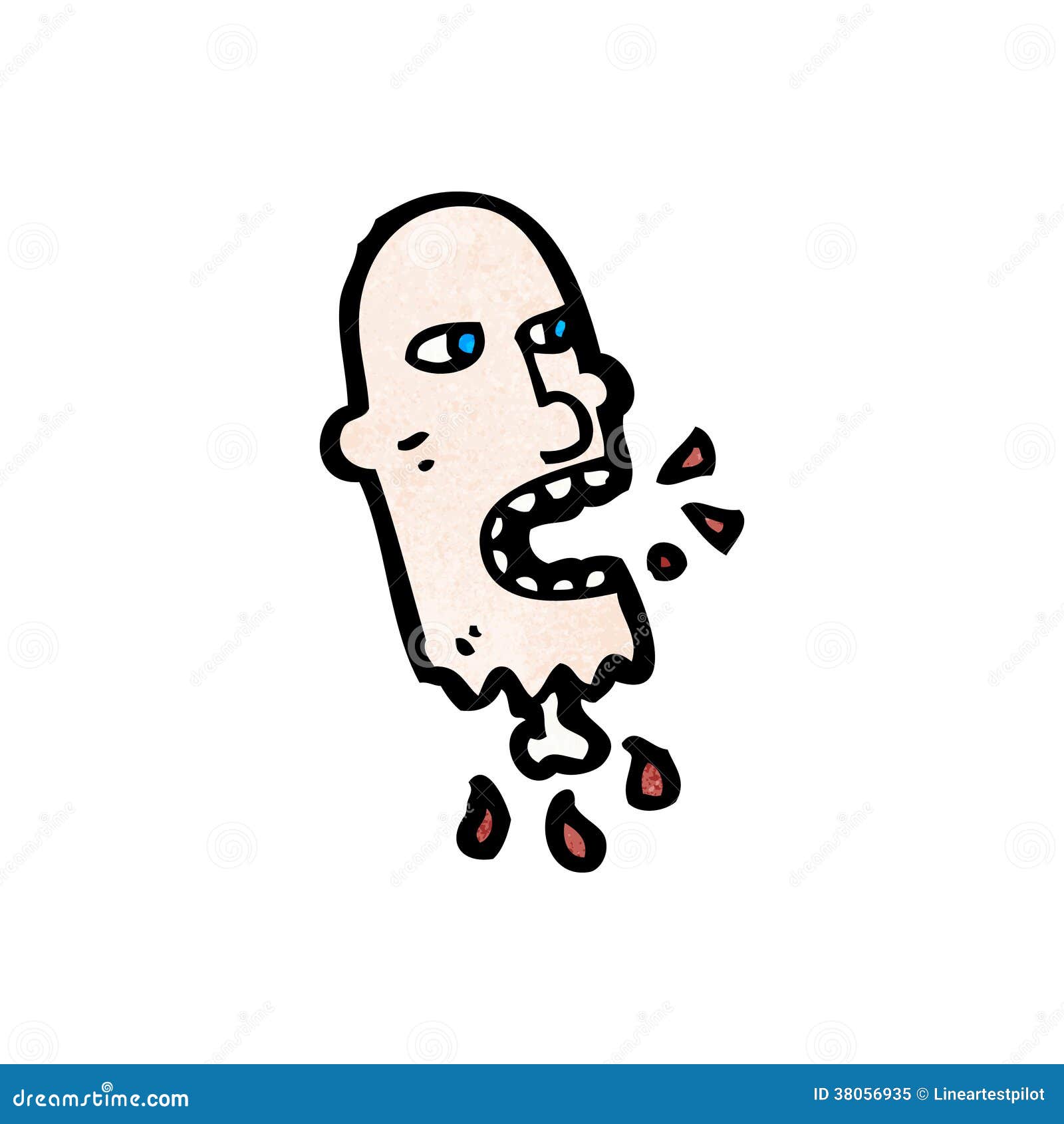 Cartoon severed head stock vector. Illustration of gross - 38056935