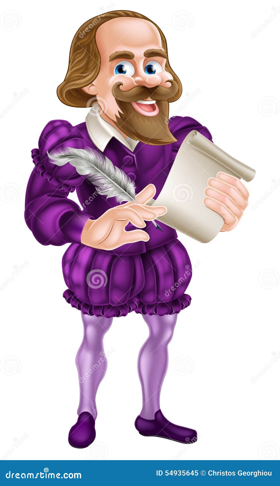 Cartoon Shakespeare Vector Illustration | CartoonDealer.com #56392732