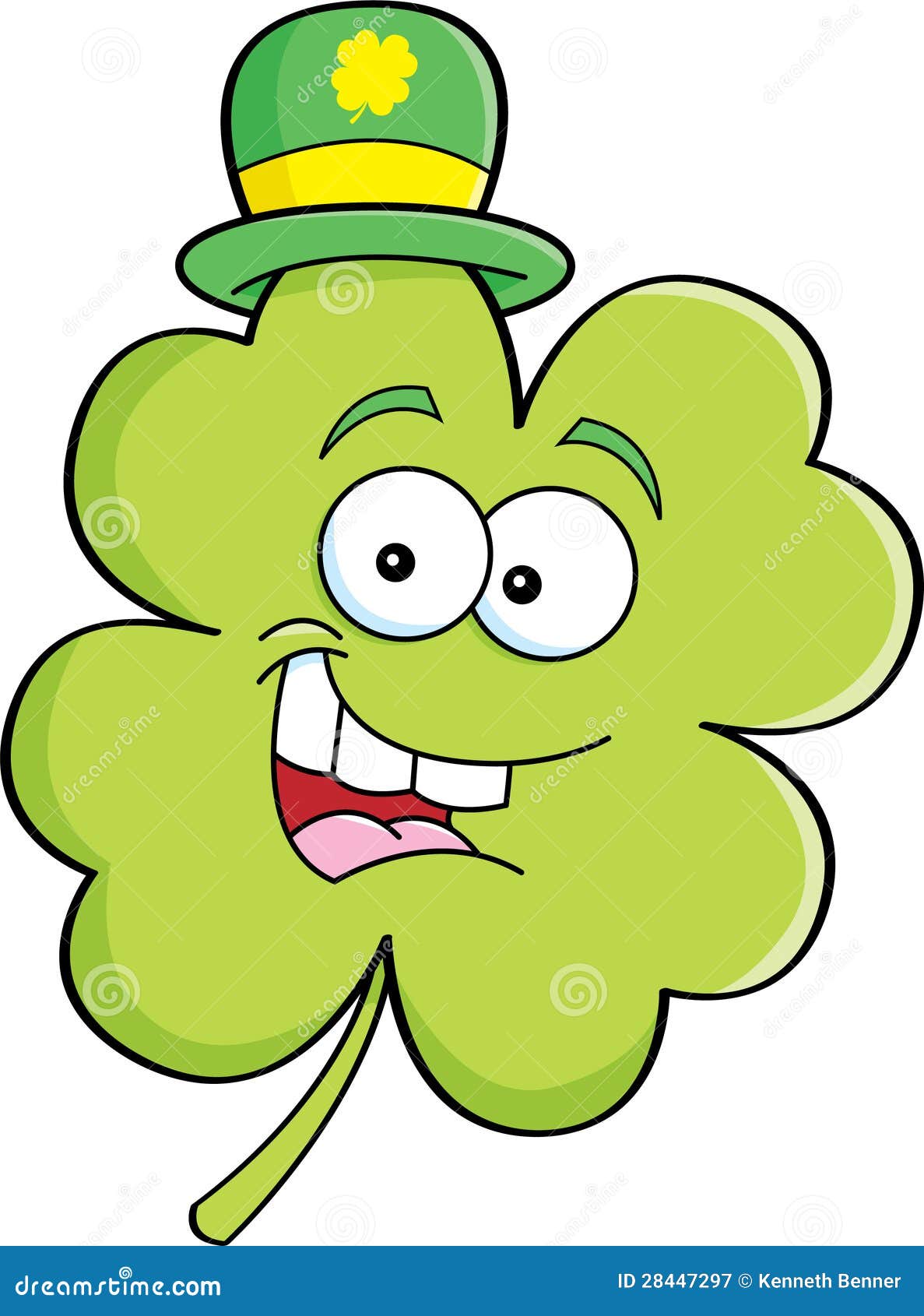 Cartoon shamrock stock vector. Illustration of cartoon - 28447297