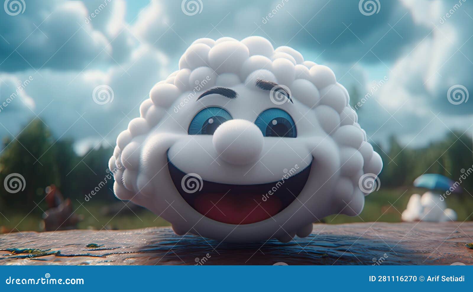 Cartoon-shaped Cloud Illustration Stock Illustration - Illustration of ...