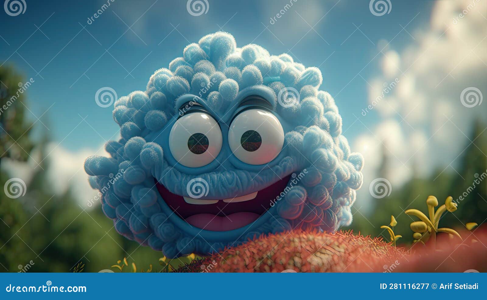 Cartoon-shaped Cloud Illustration Stock Illustration - Illustration of ...