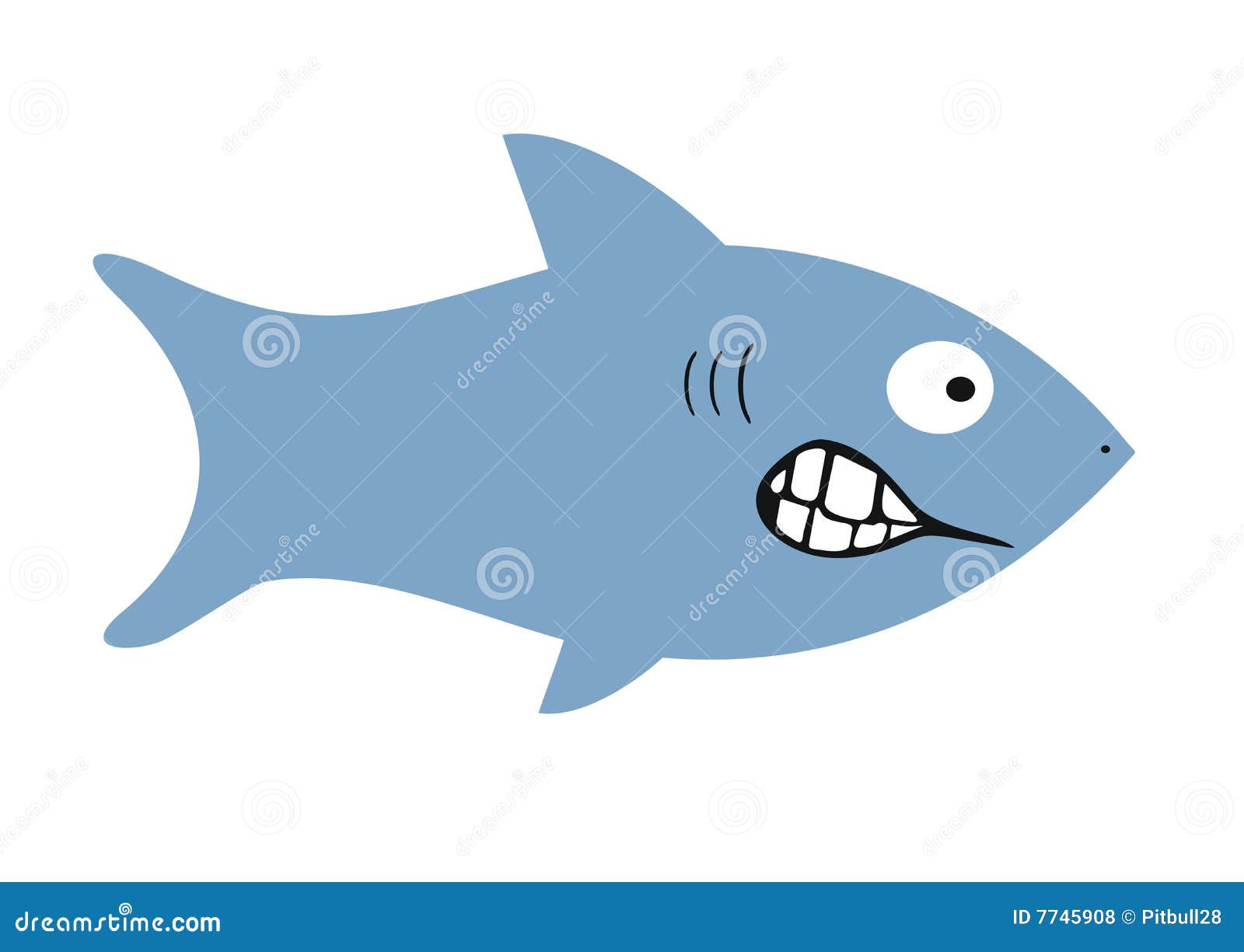 Cartoon shark stock illustration. Illustration of killer - 7745908