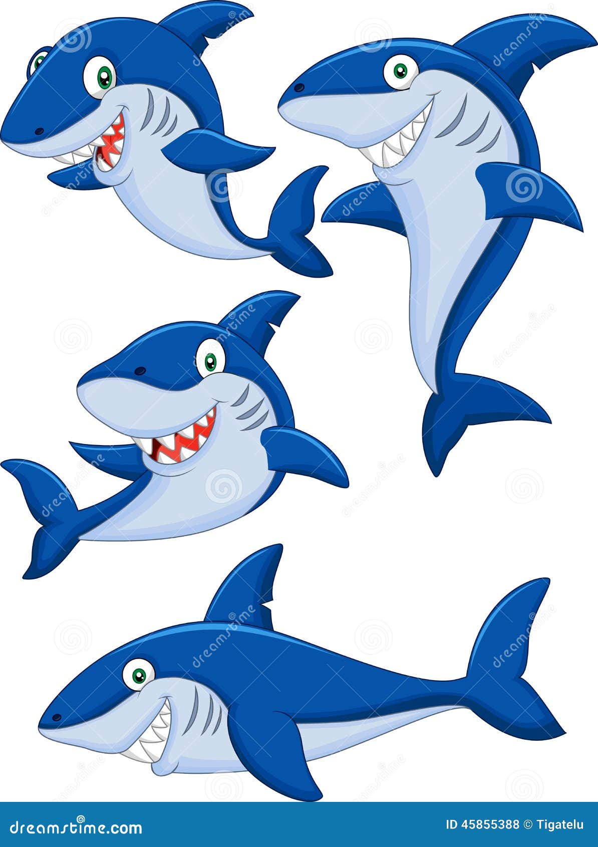 Cartoon Shark Vector Illustration | CartoonDealer.com #85394966