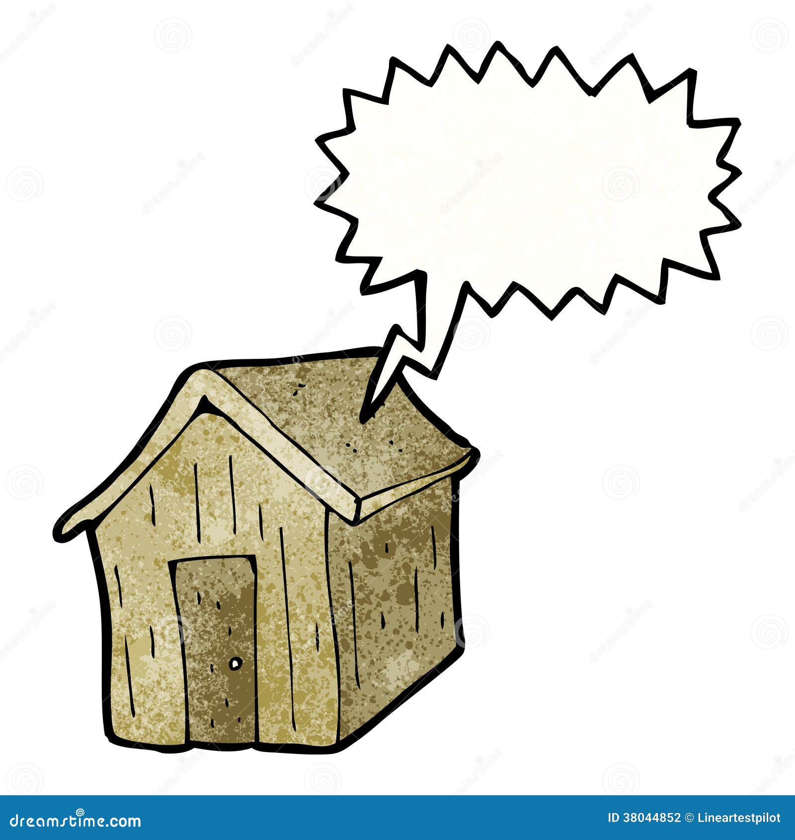 Cartoon shed stock vector. Illustration of speech, bubble - 38044852