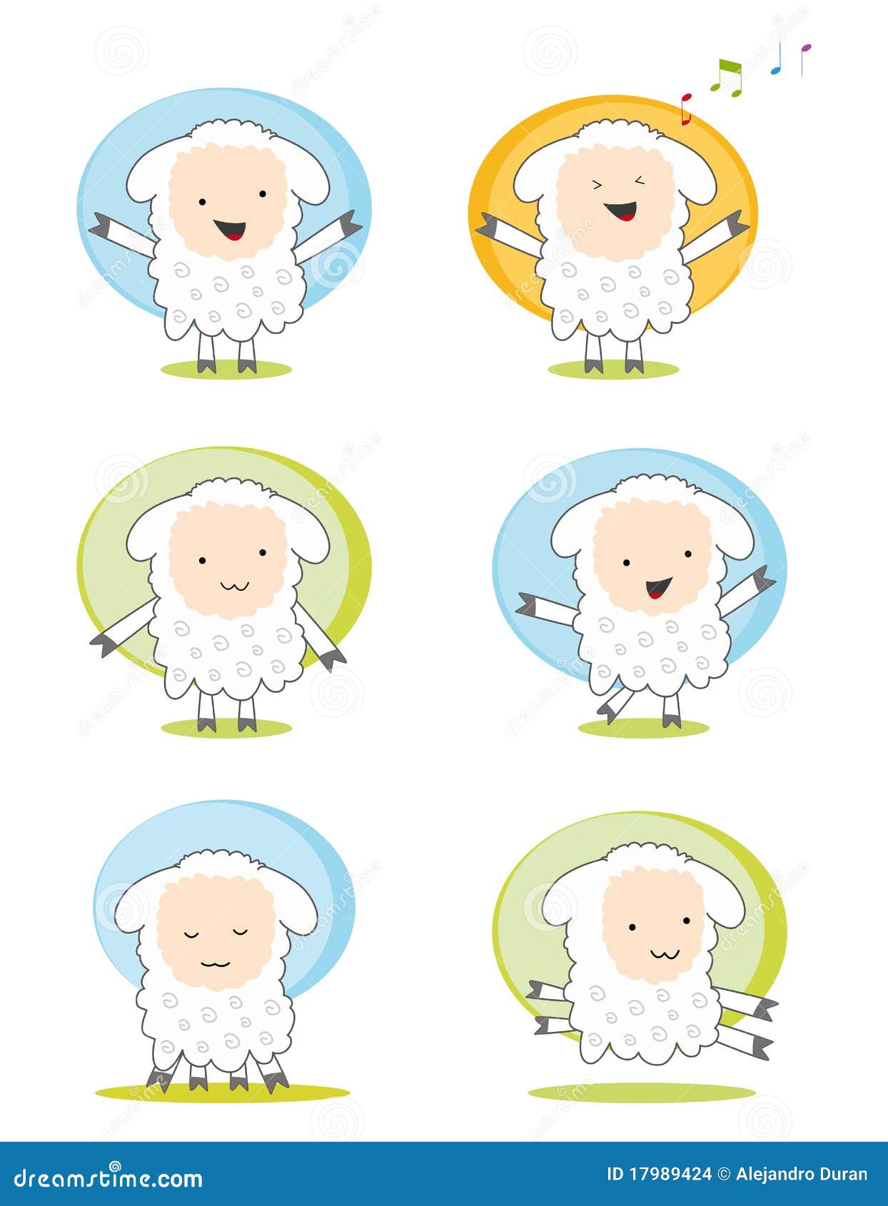 Cartoon sheep stock vector. Illustration of meadow, humorous - 17989424