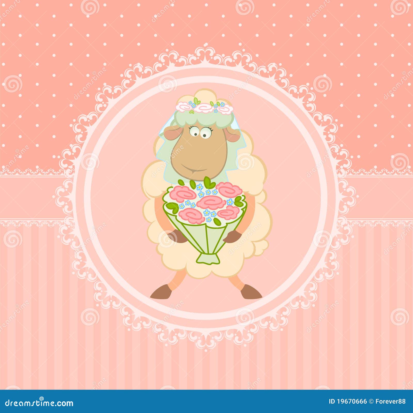 Sheep Married Cartoon Background | CartoonDealer.com #44205547