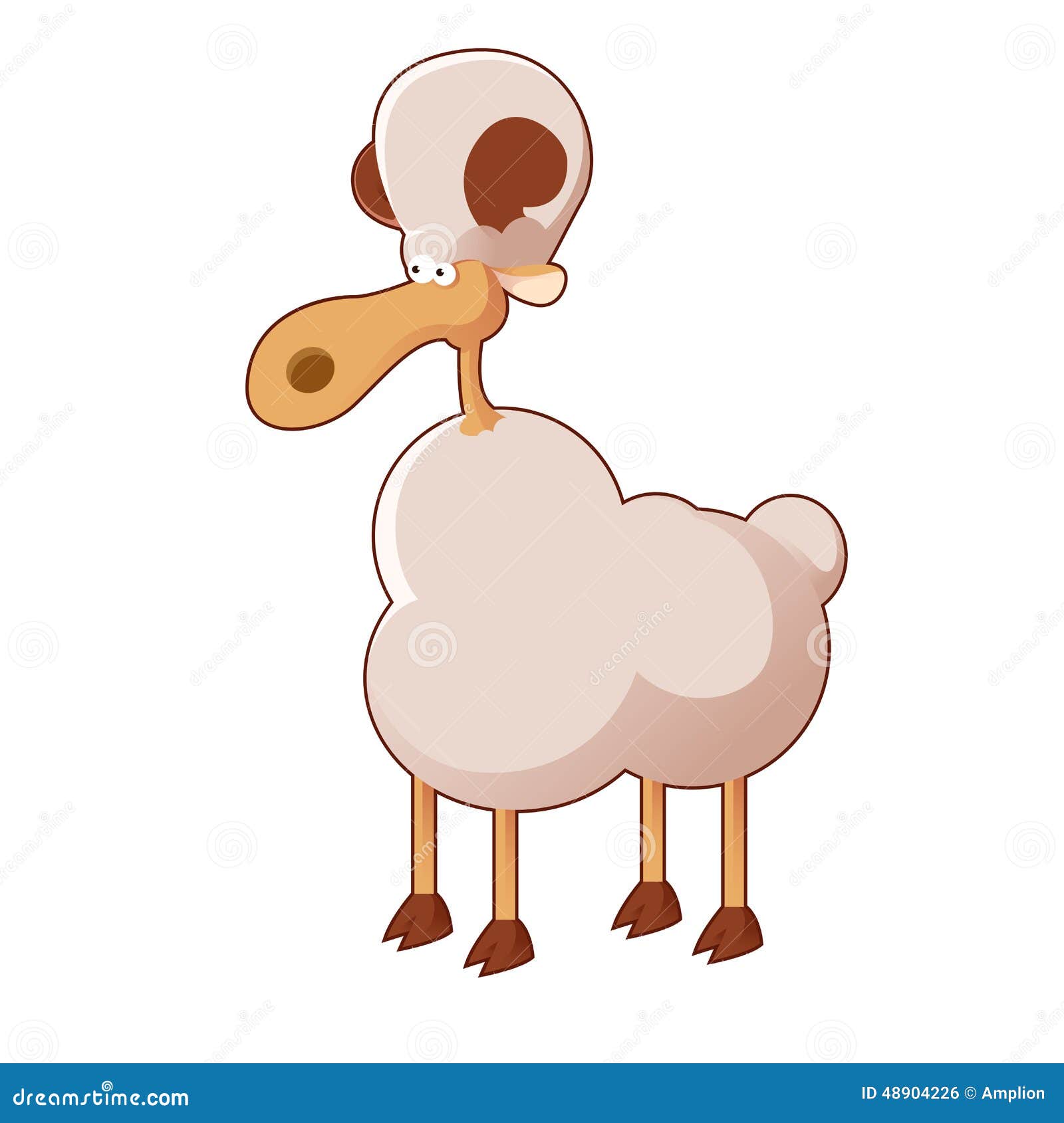 Cartoon sheep stock vector. Illustration of graphic, drawing - 48904226