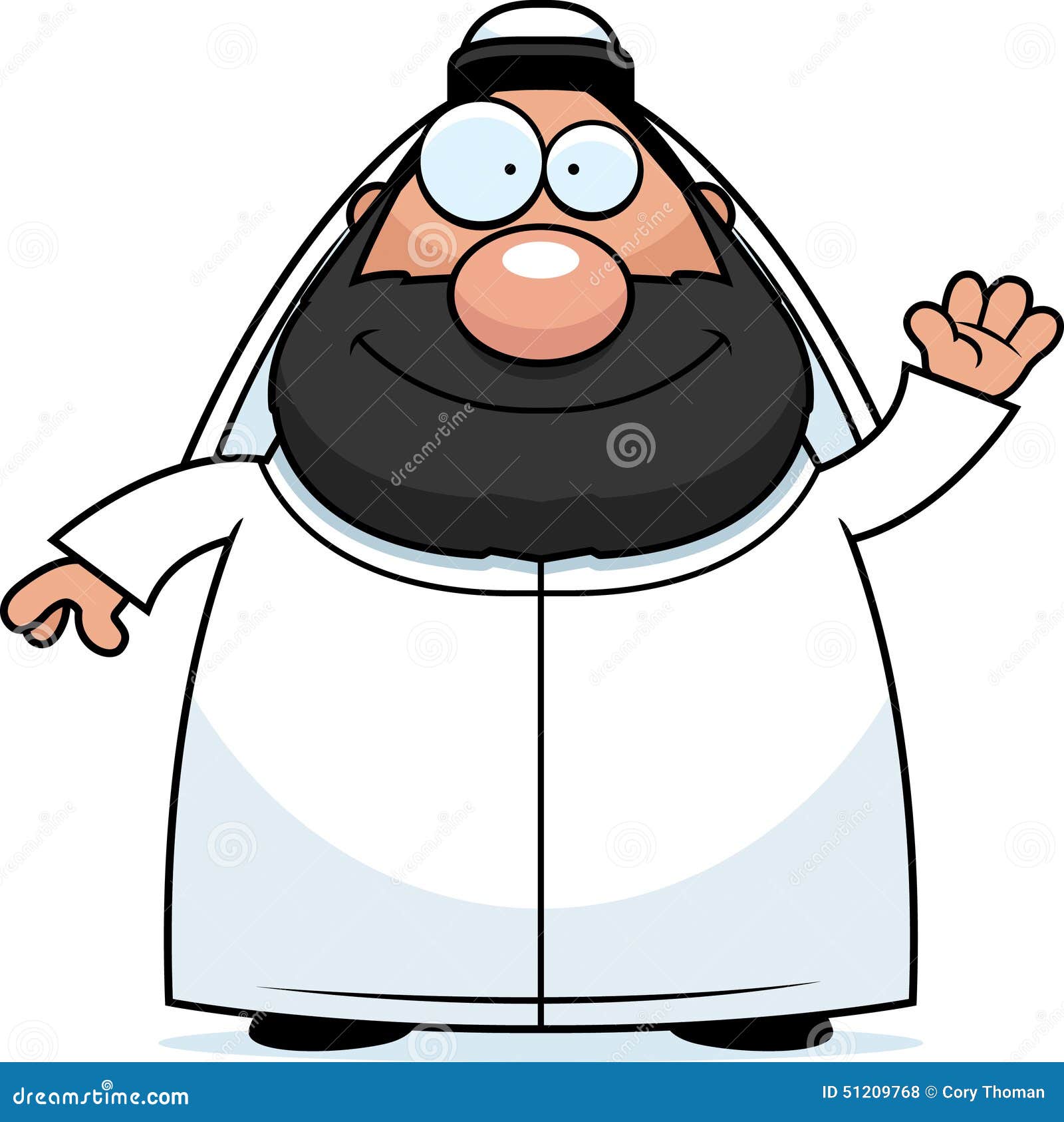 Cartoon Sheikh Waving stock vector. Illustration of sheikh - 51209768