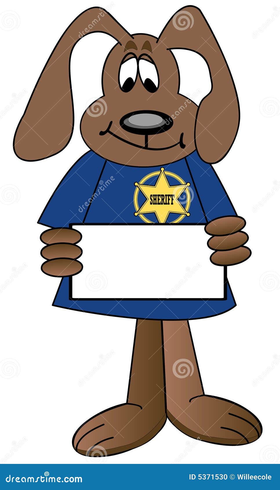 Cartoon Sheriff Holding Sign Stock Vector - Illustration of justice ...