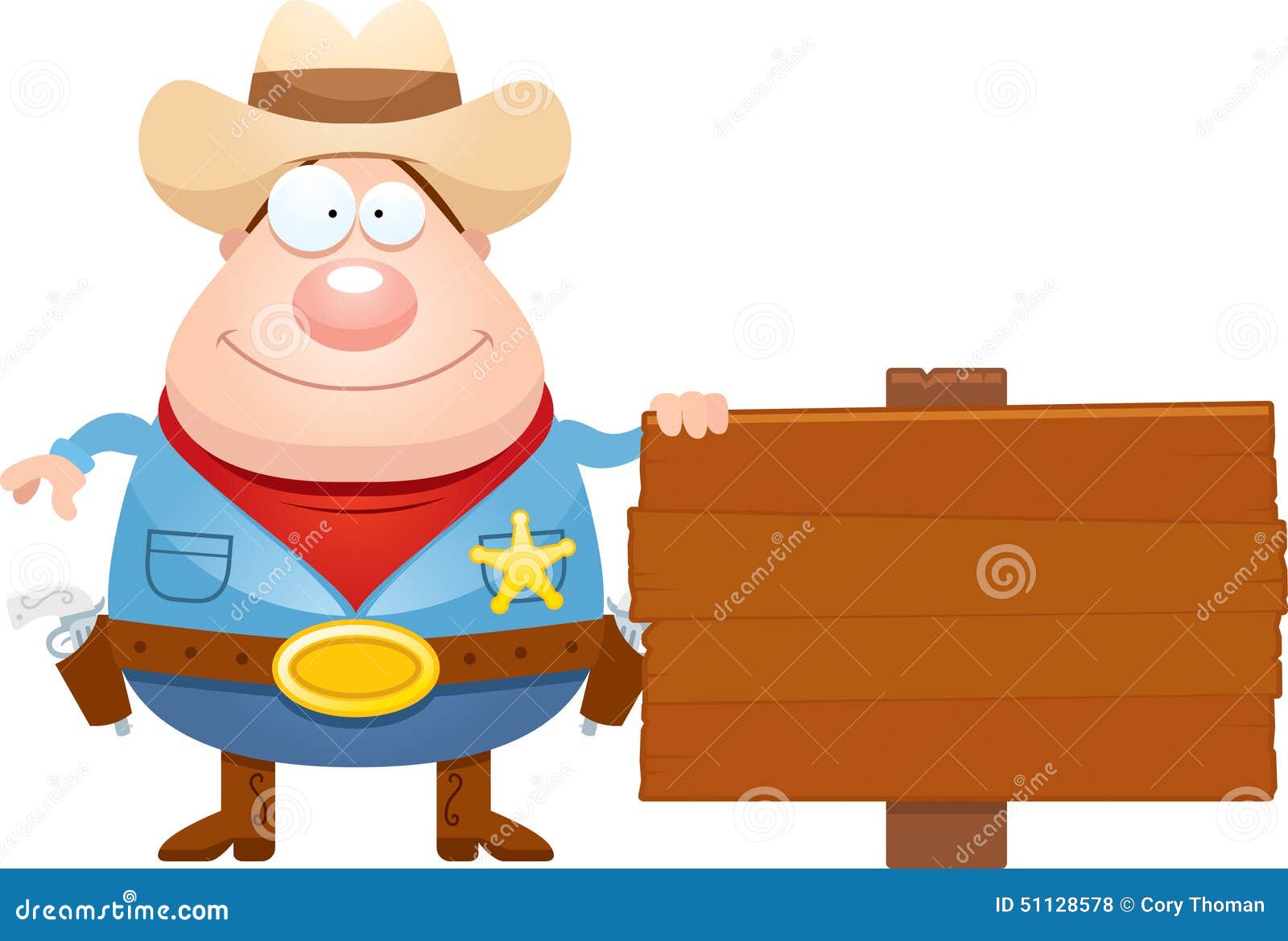 Cartoon Sheriff Sign stock vector. Illustration of person - 51128578