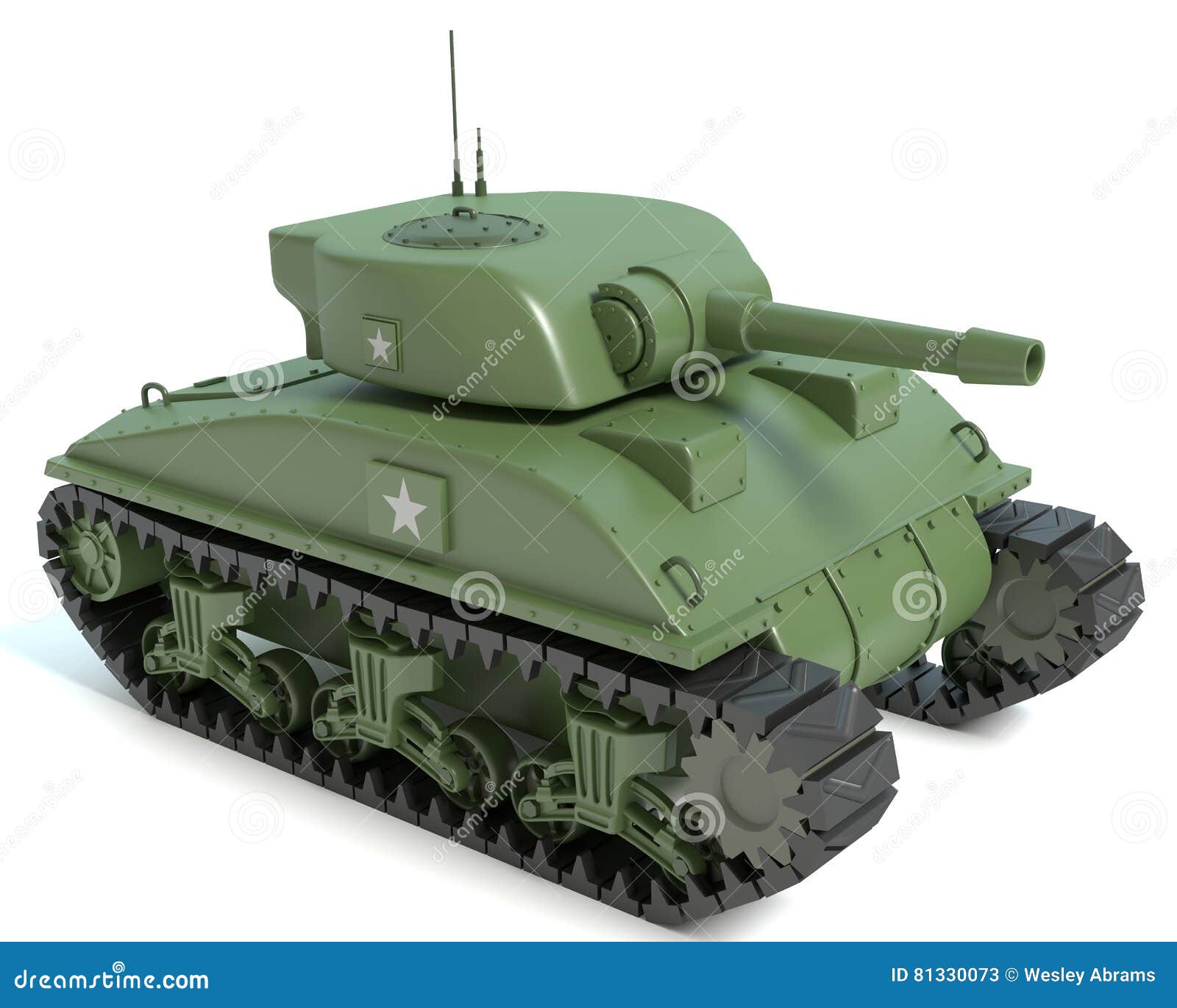 M4 Sherman Medium Tank Mascot Cartoon Vector | CartoonDealer.com #119192325