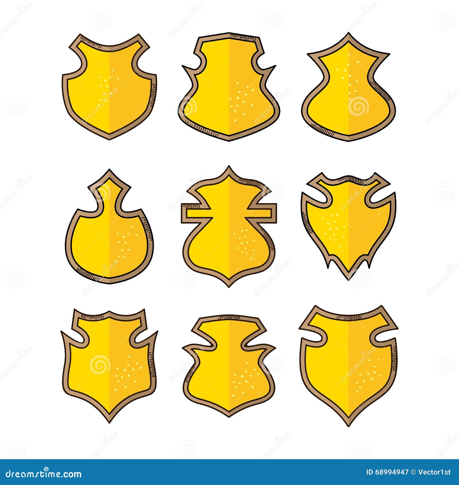 Cartoon Shield With Arrow Vector Illustration | CartoonDealer.com #37014414