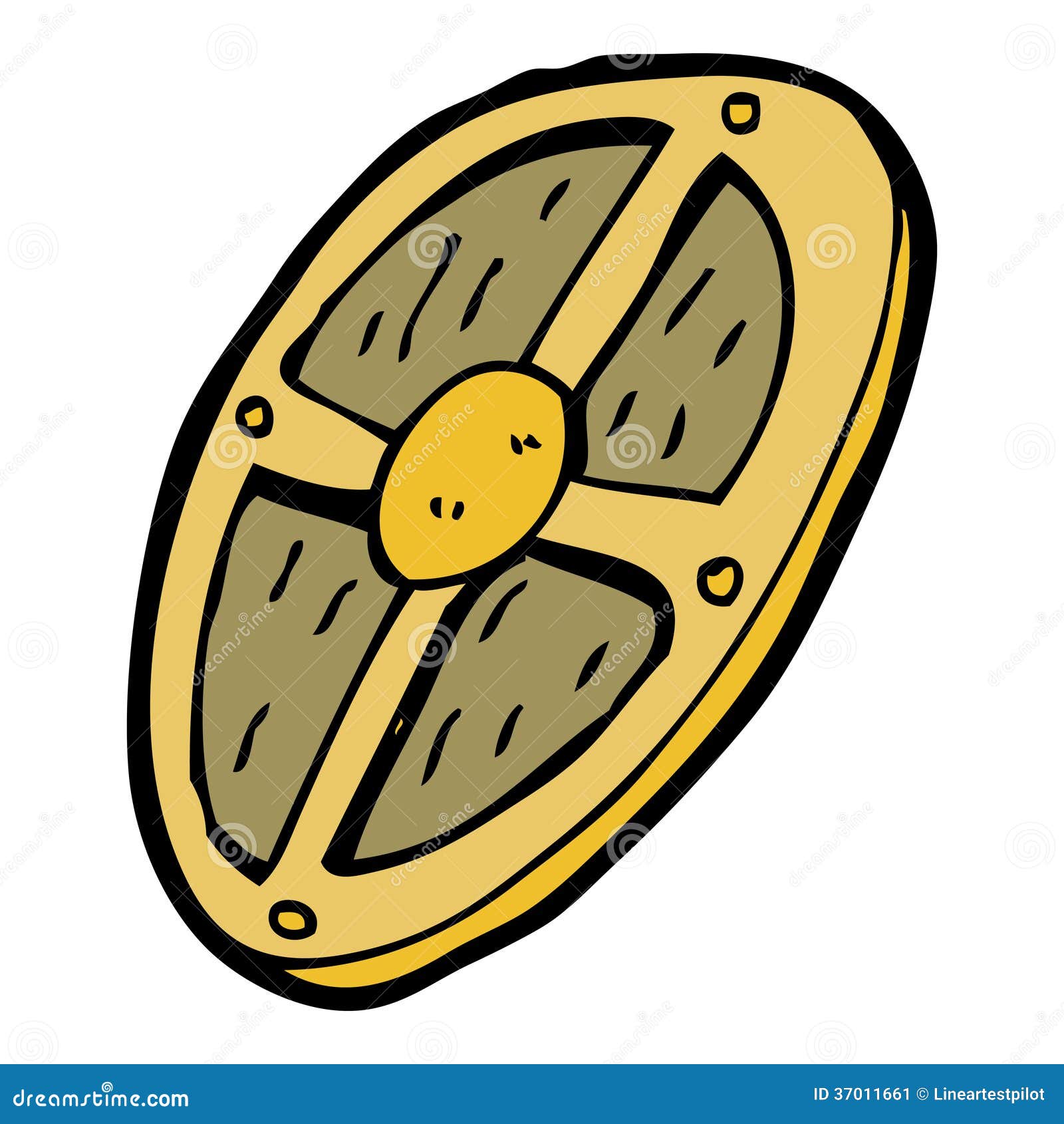 Cartoon shield stock vector. Illustration of traditional - 37011661