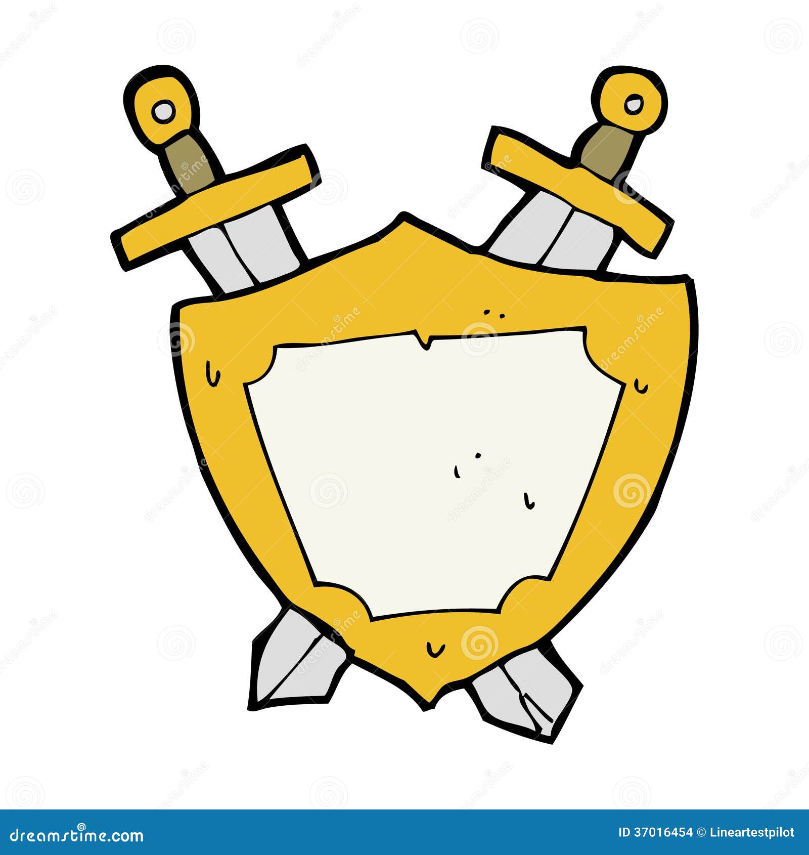 Cartoon Shield And Swords Vector Illustration | CartoonDealer.com #37016454