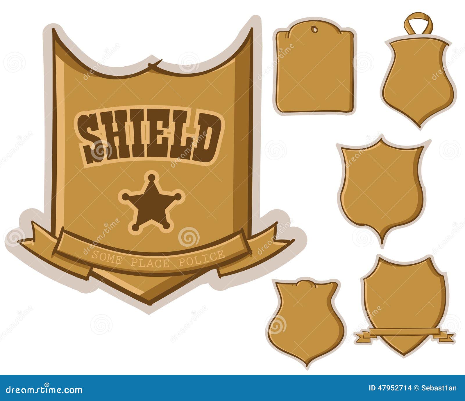 Cartoon Shiled stock vector. Illustration of protection - 47952714